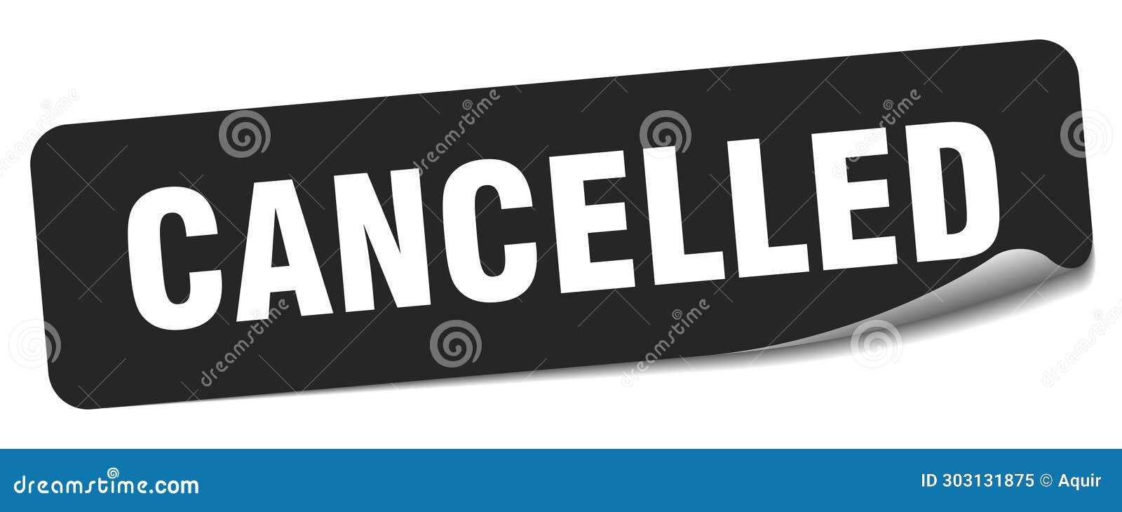 Cancelled Sticker. Cancelled Label Stock Vector - Illustration of ...