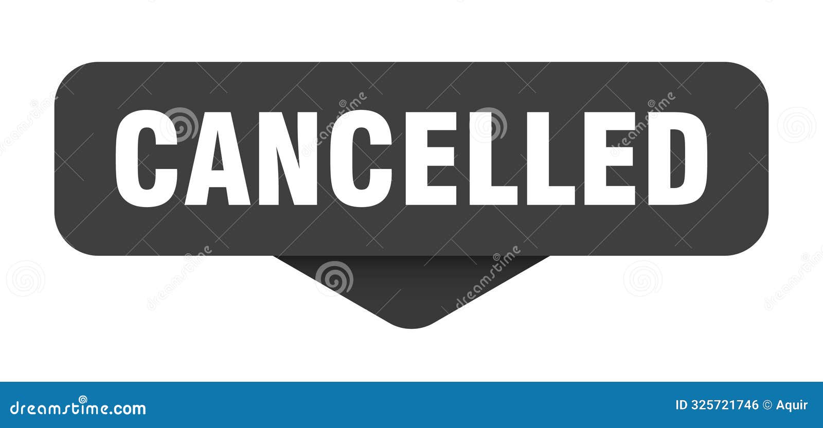 Cancelled Sticker. Cancelled Sign on Transparent Background Stock ...