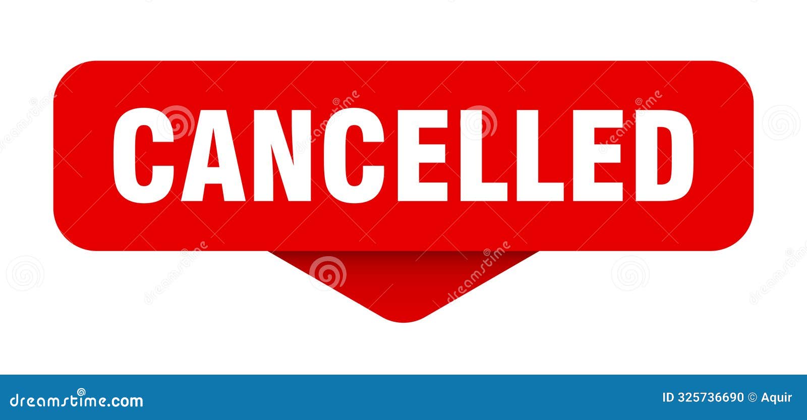 Cancelled Sticker. Cancelled Sign on Transparent Background Stock ...