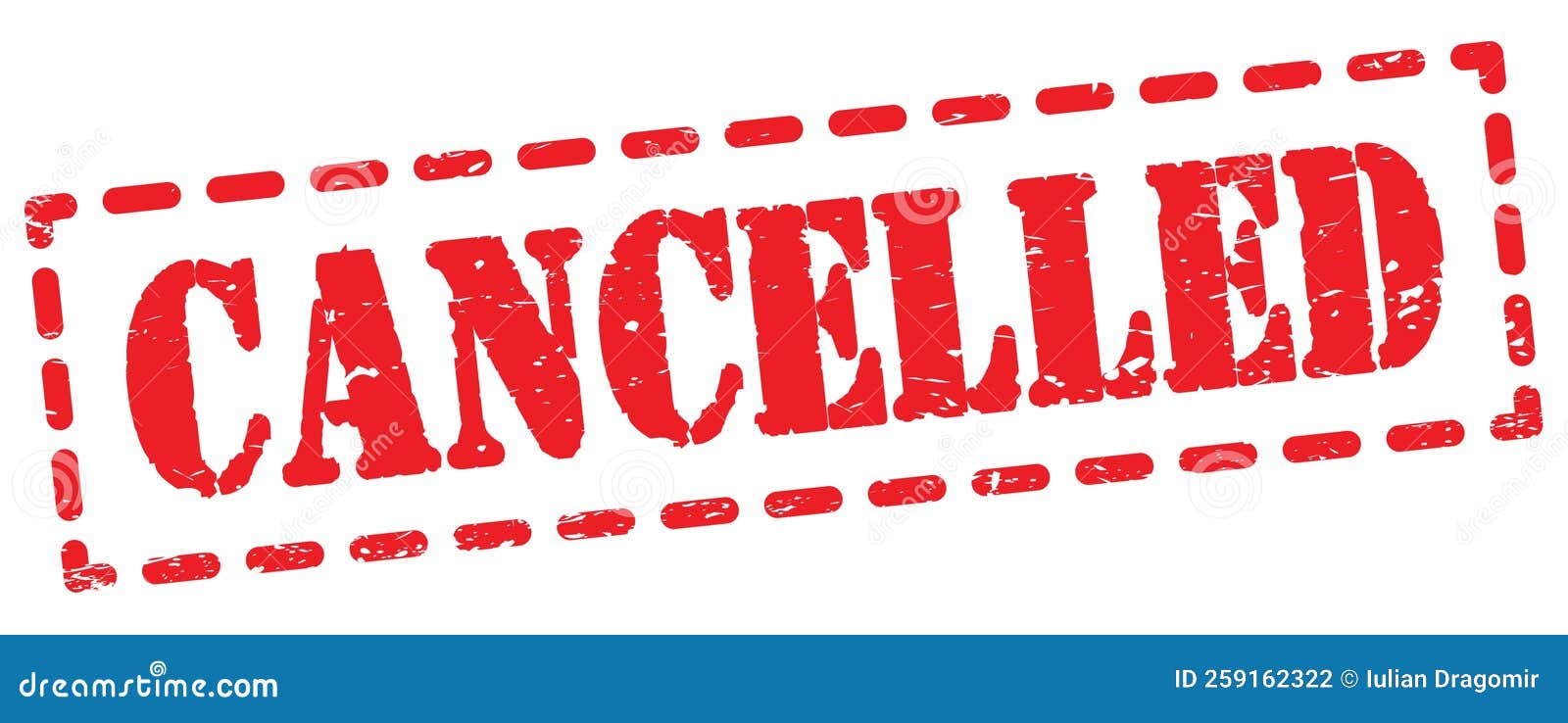 CANCELLED Text Written on Red Stamp Sign Stock Illustration ...