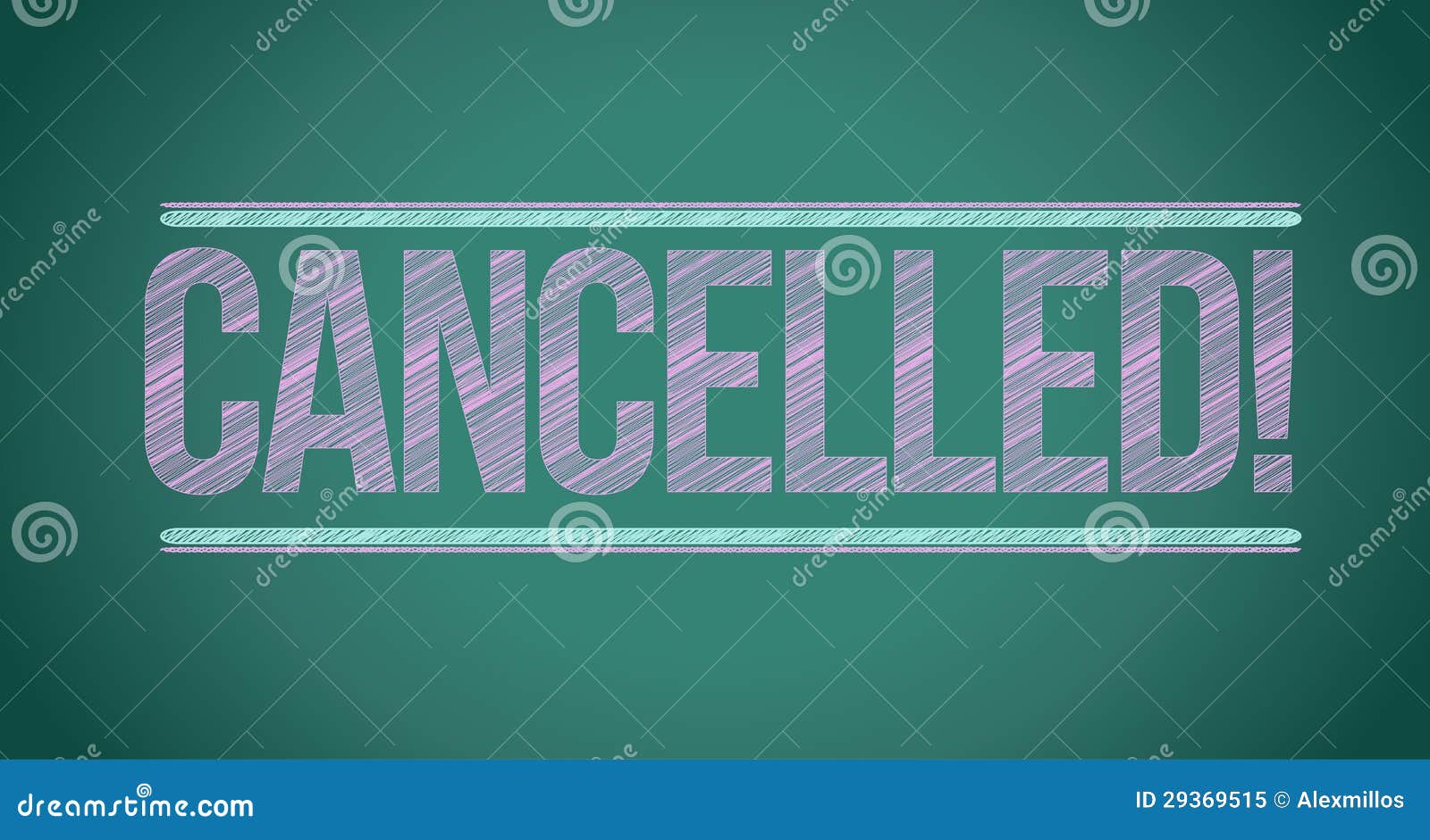 Cancelled Written with Chalk on Blackboard Stock Illustration ...
