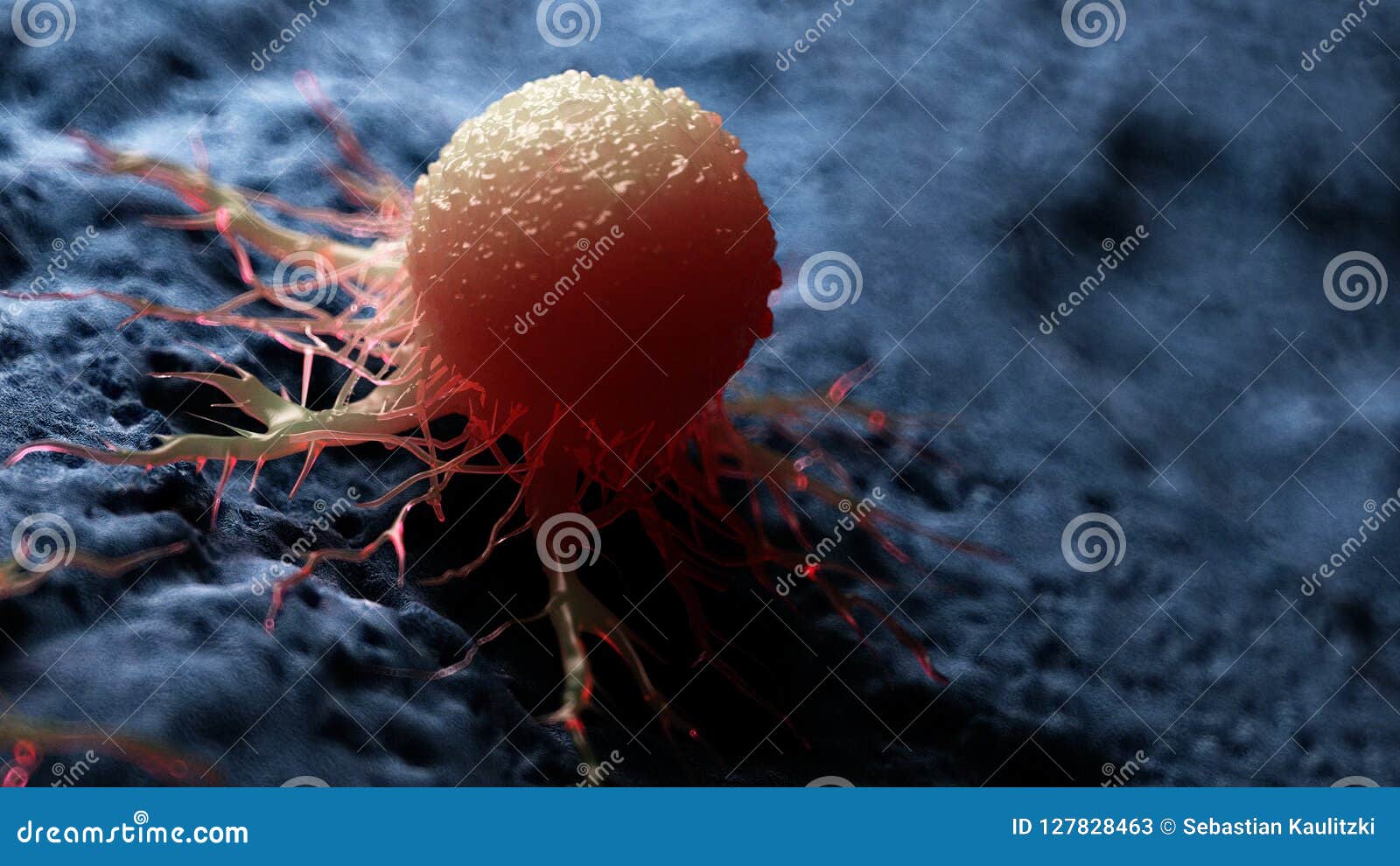 A cancer cell stock illustration. Illustration of malignant - 127828463
