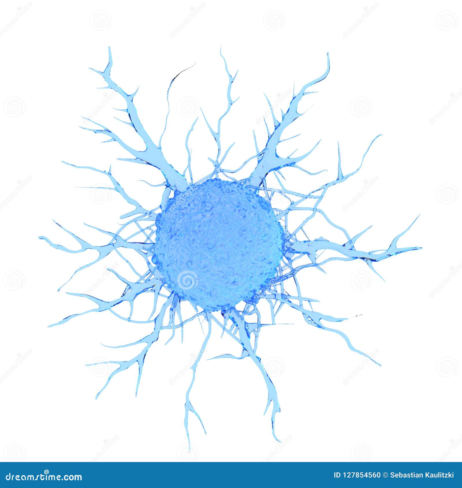 A cancer cell stock illustration. Illustration of metastasis - 127854560