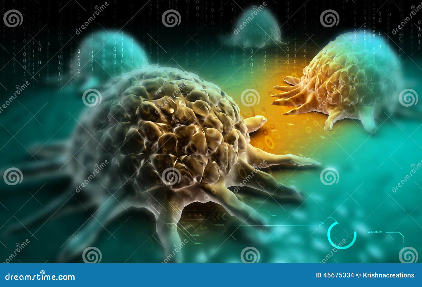 Cancer cell stock illustration. Illustration of hospital - 45675334