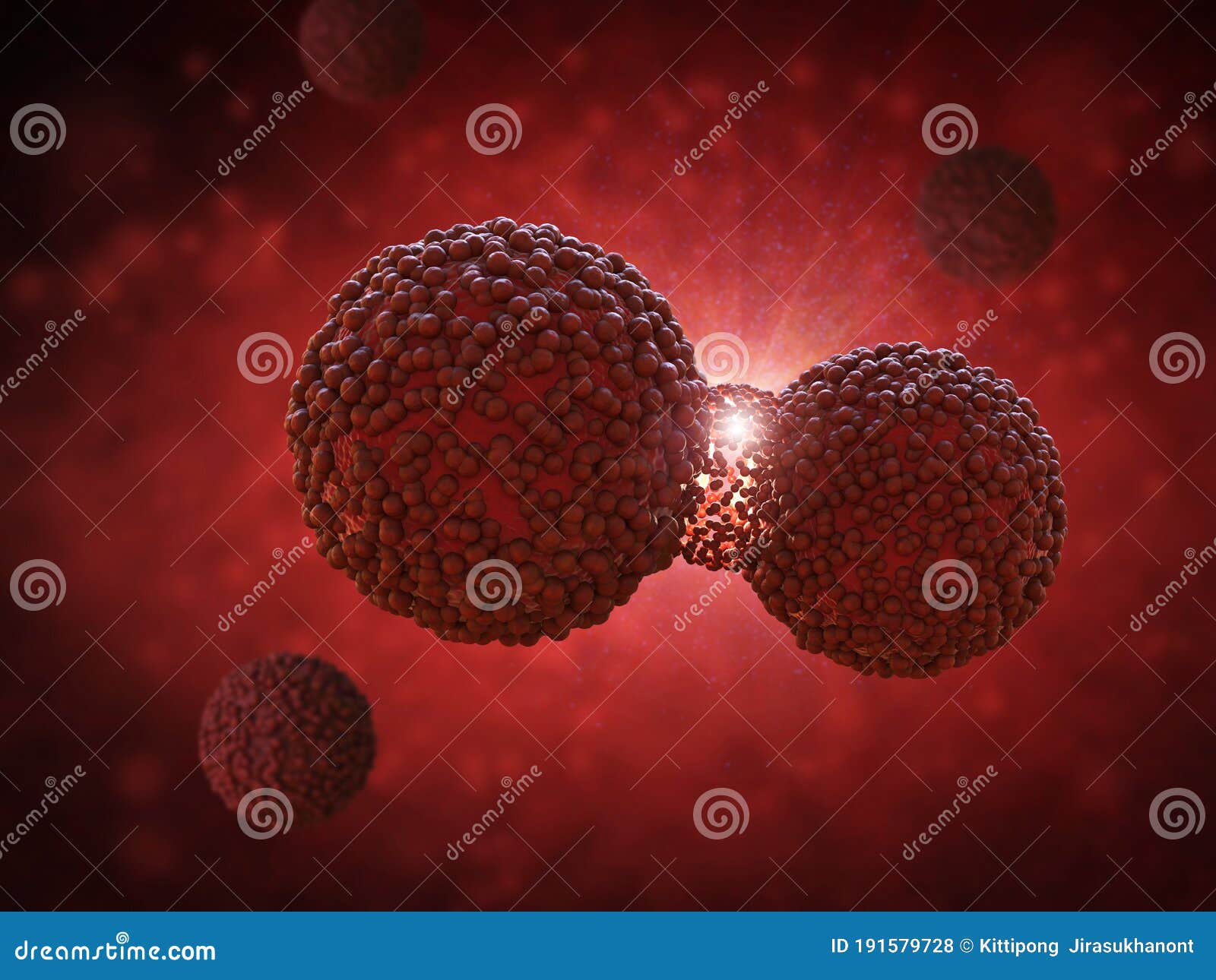 Cancer Cell Divide or Spread Out Stock Illustration - Illustration of ...