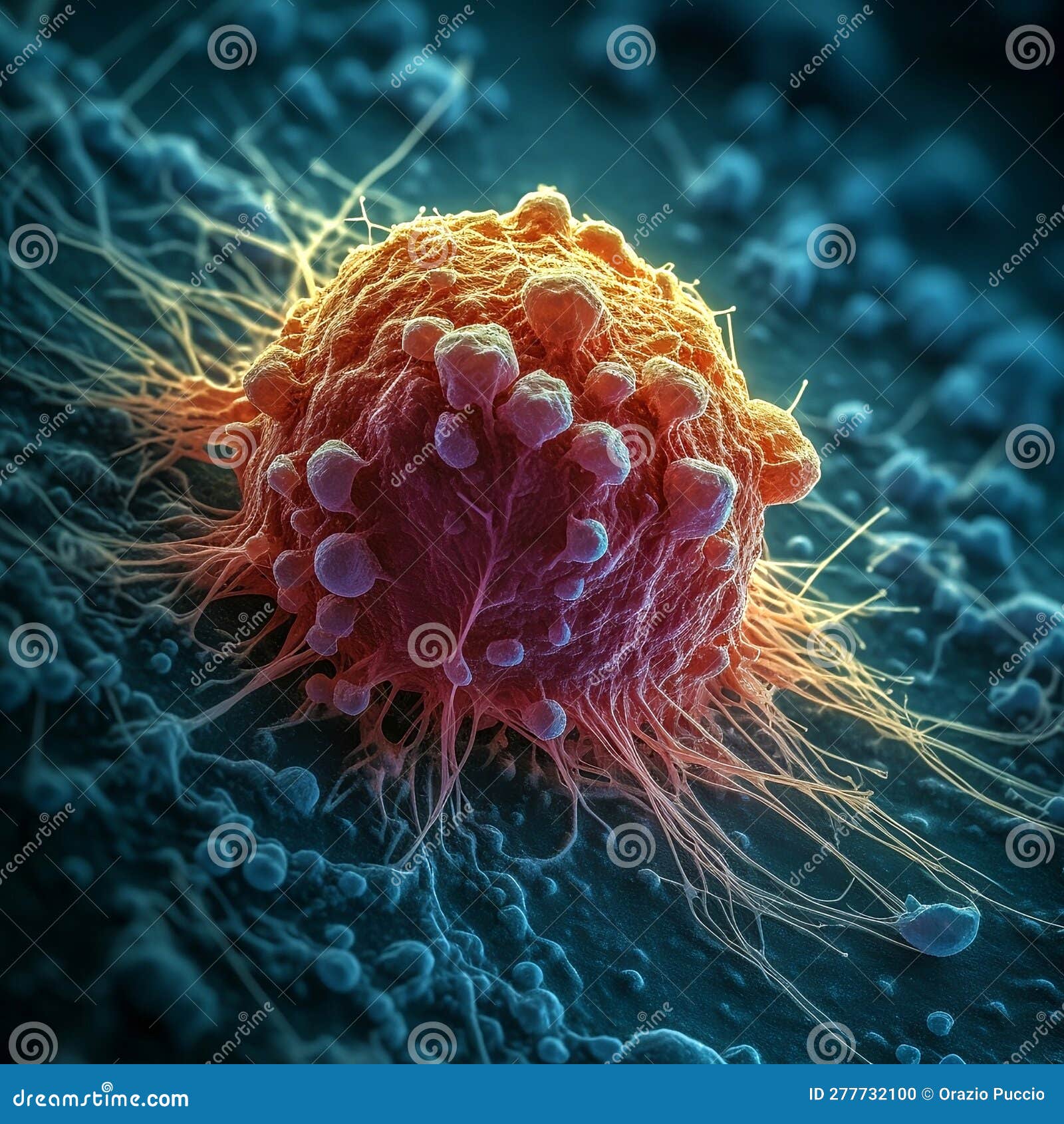 The Cancer Cell: the Fight Against the Invisible Enemy. Stock ...