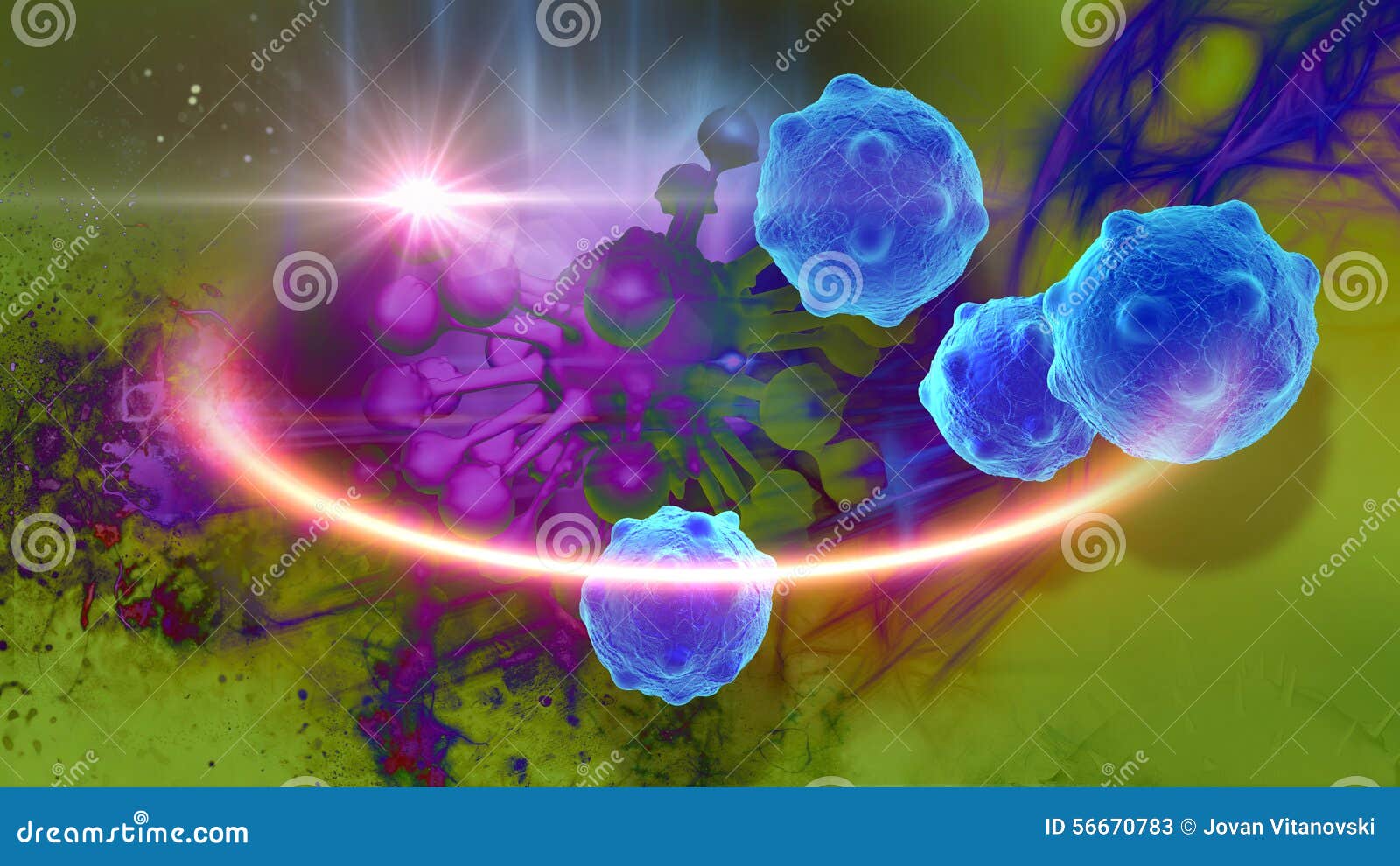 Cancer cell stock illustration. Illustration of medical - 56670783