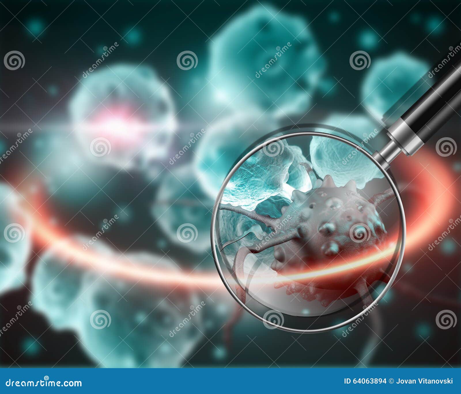 Cancer cell stock illustration. Illustration of shape - 64063894