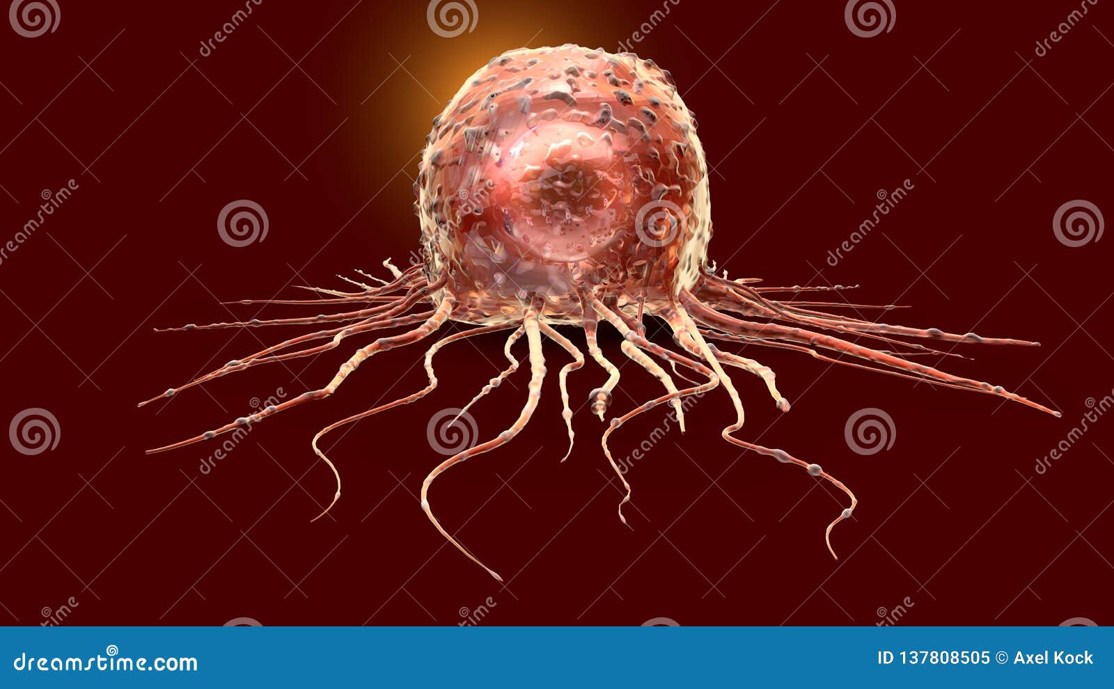 Cancer Cell, Medically 3D Illustration Stock Illustration ...