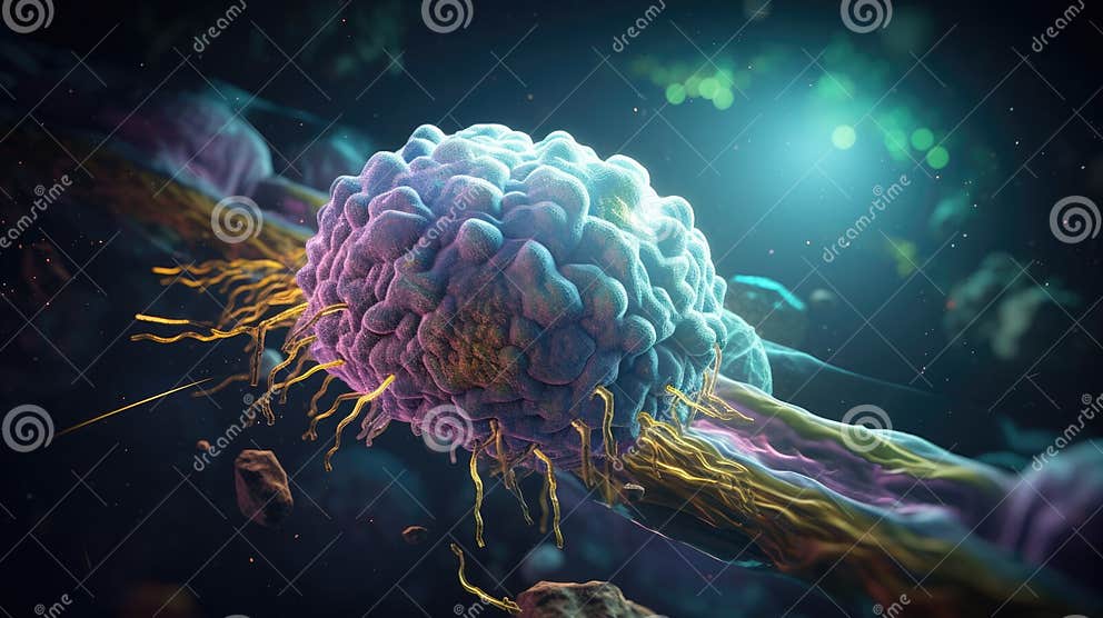 Cancer Cell Metastasis Disease Anatomy Concept As Growing Malignant Tumor On Organ Inside Human