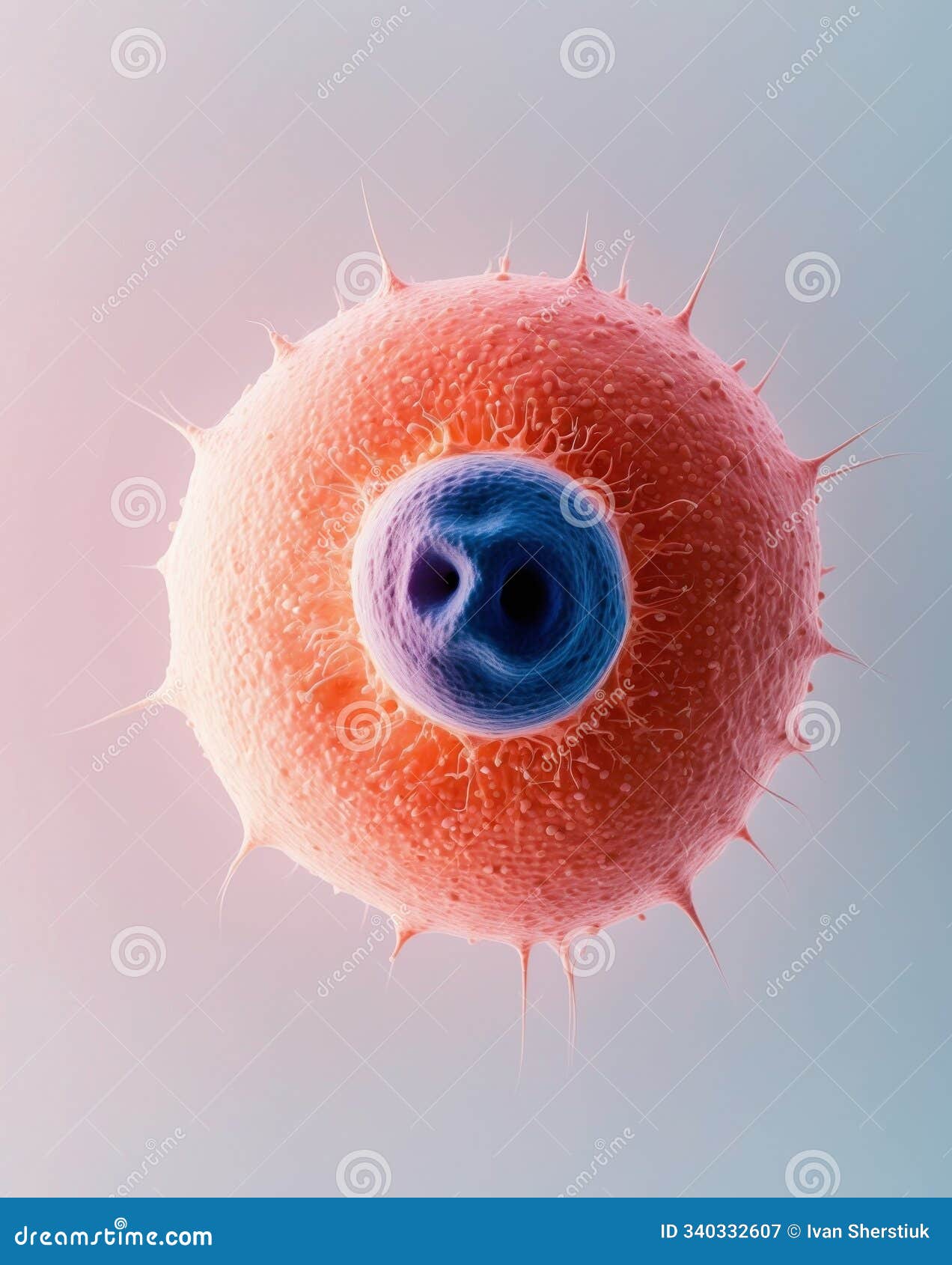 Cancer Cell - Microscopic View of a Cancerous Cell. Stock Image - Image ...