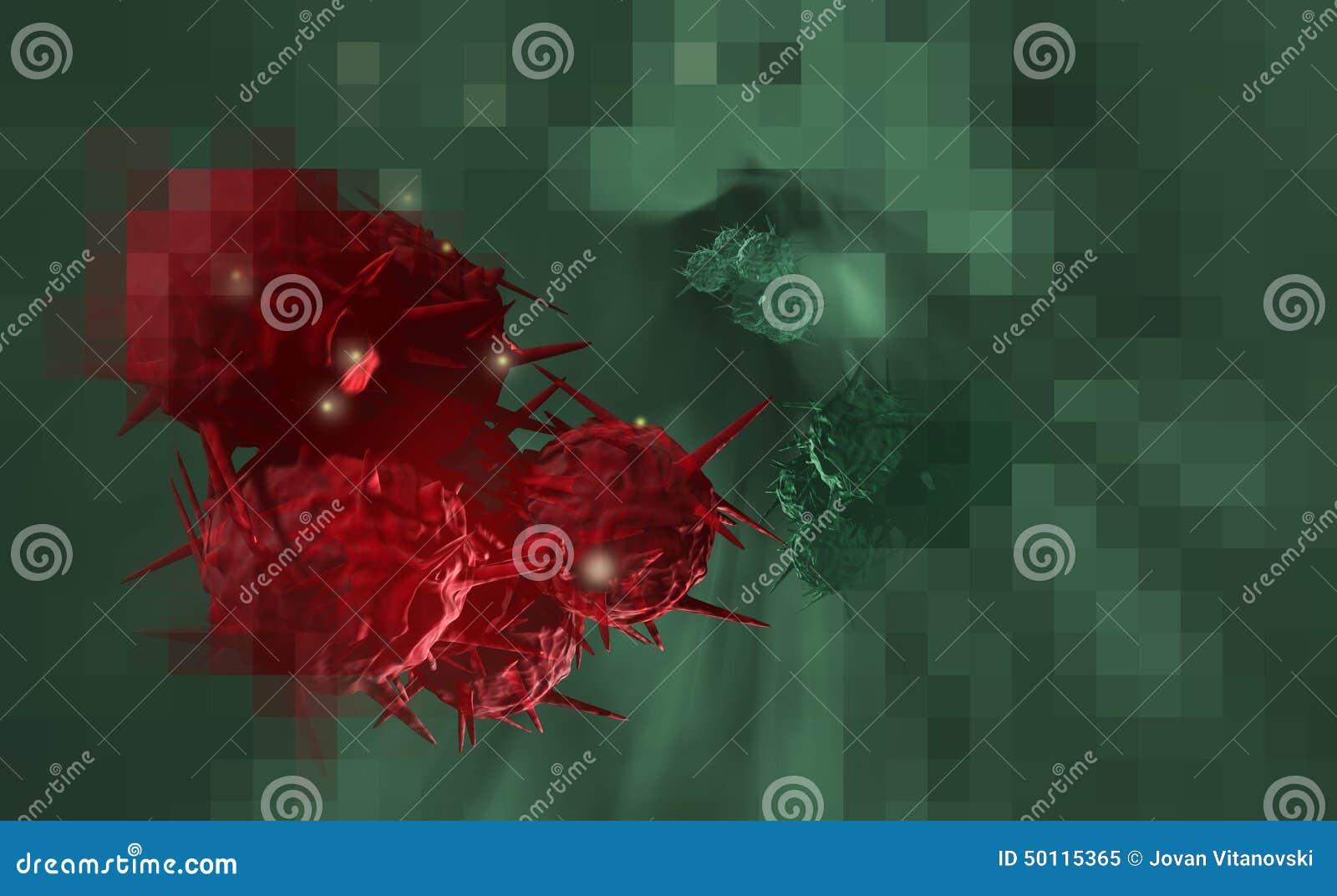 Cancer cell pixelated stock illustration. Illustration of dead - 50115365