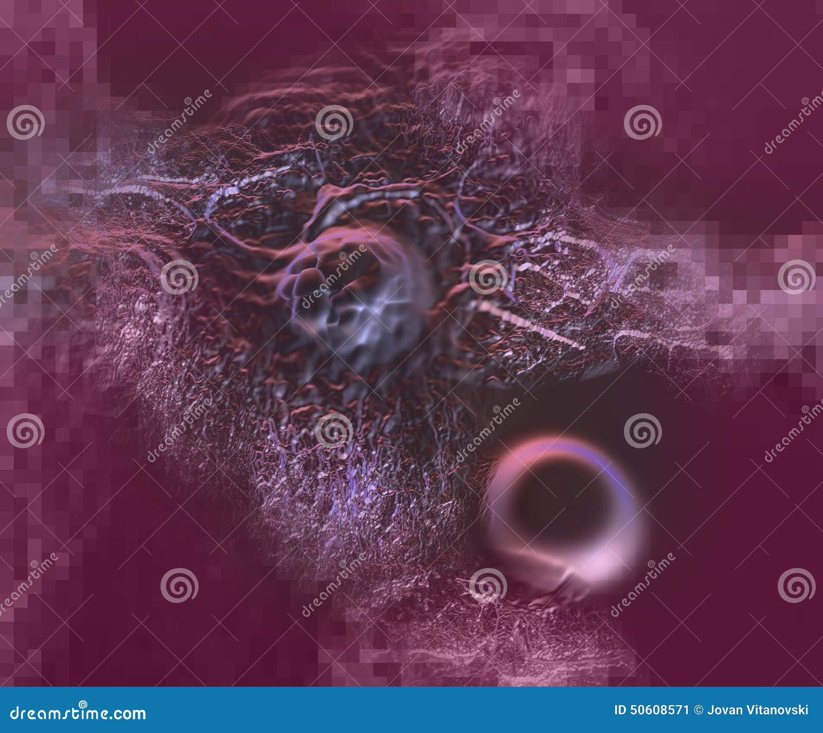 Cancer cell pixelated stock illustration. Illustration of human - 50608571