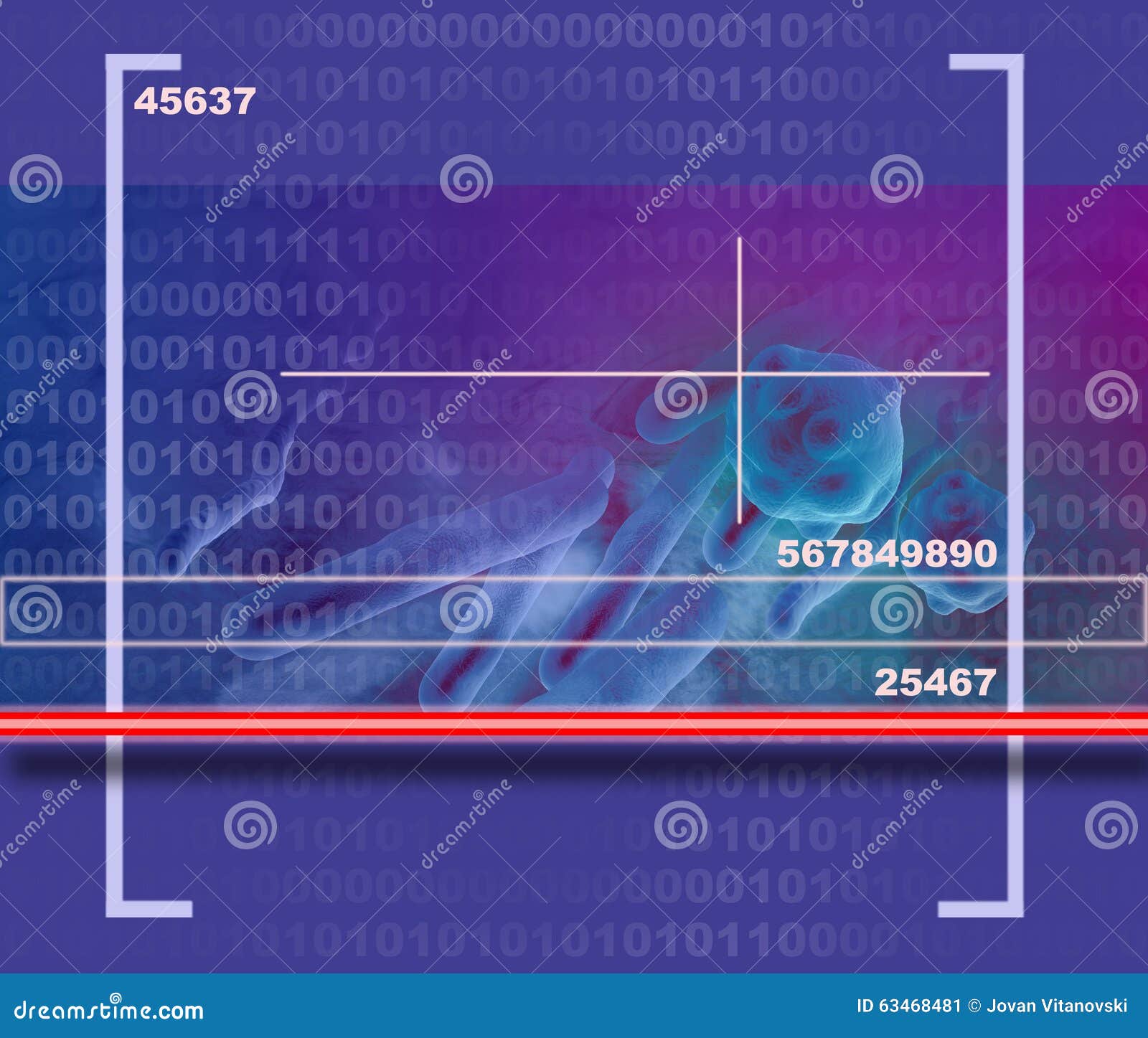 Cancer cell scanner stock illustration. Illustration of nano - 63468481