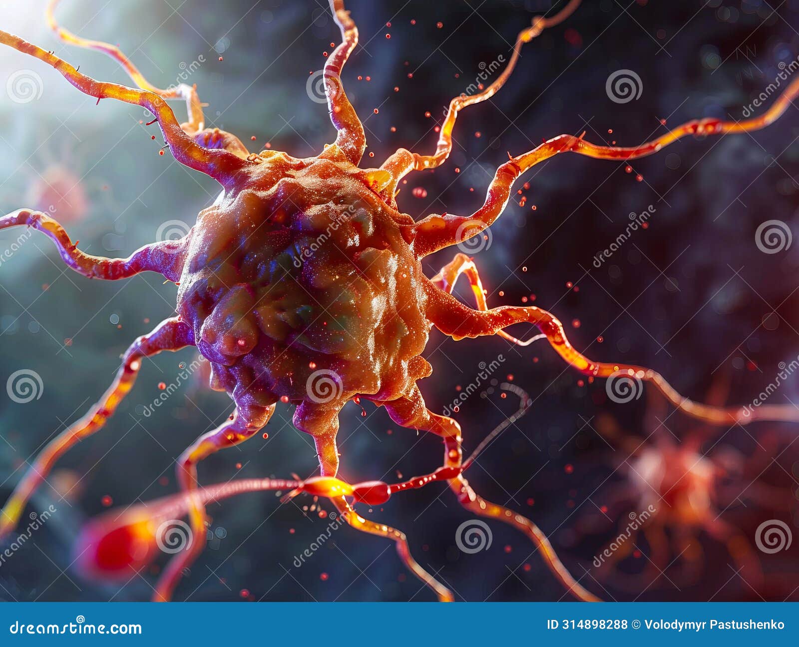 A Cancer Cell is Shown in an Illustration Stock Photo - Image of ...