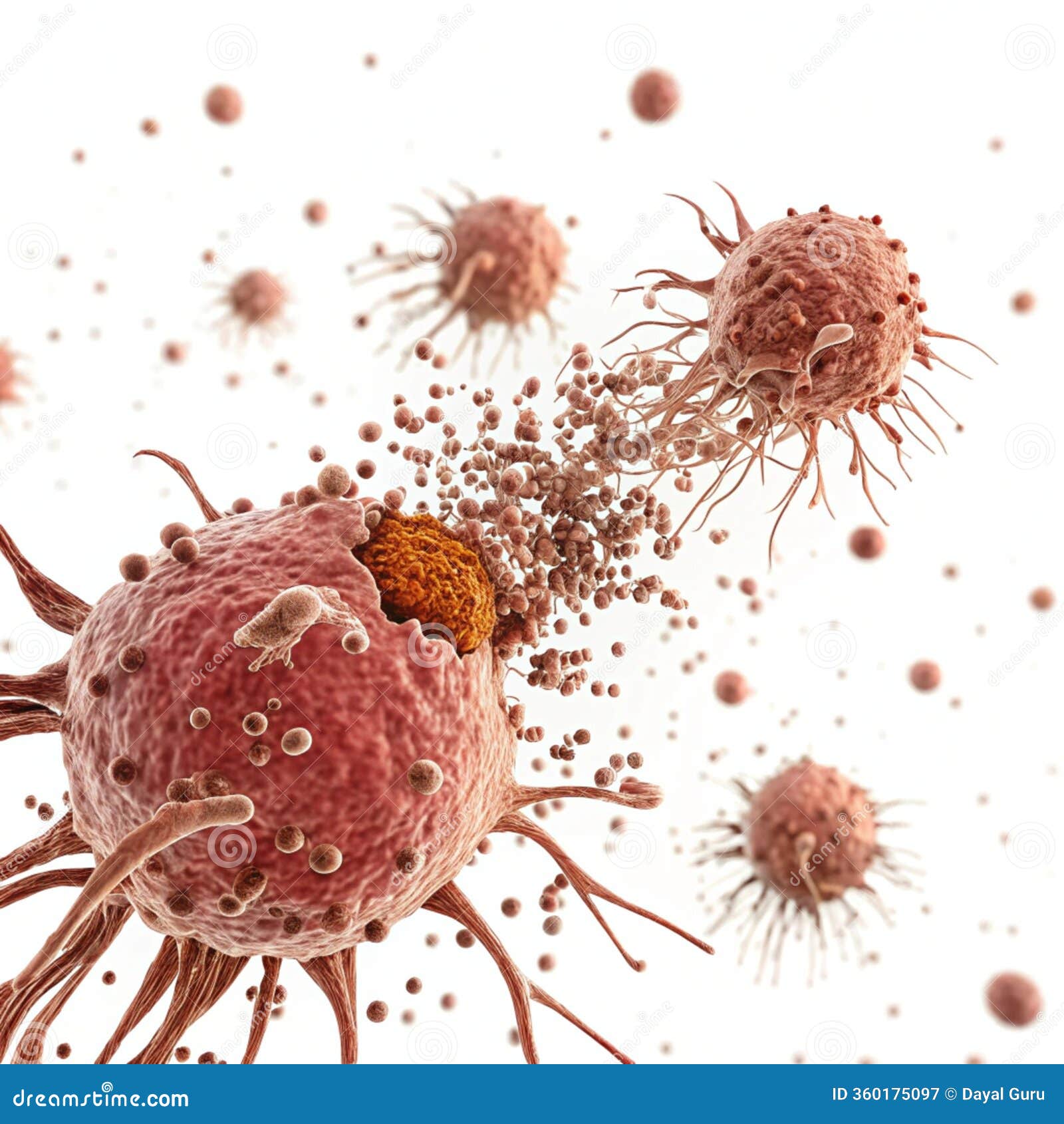 Cancer Cells Disintegration Isolated on Transparent Background Stock ...