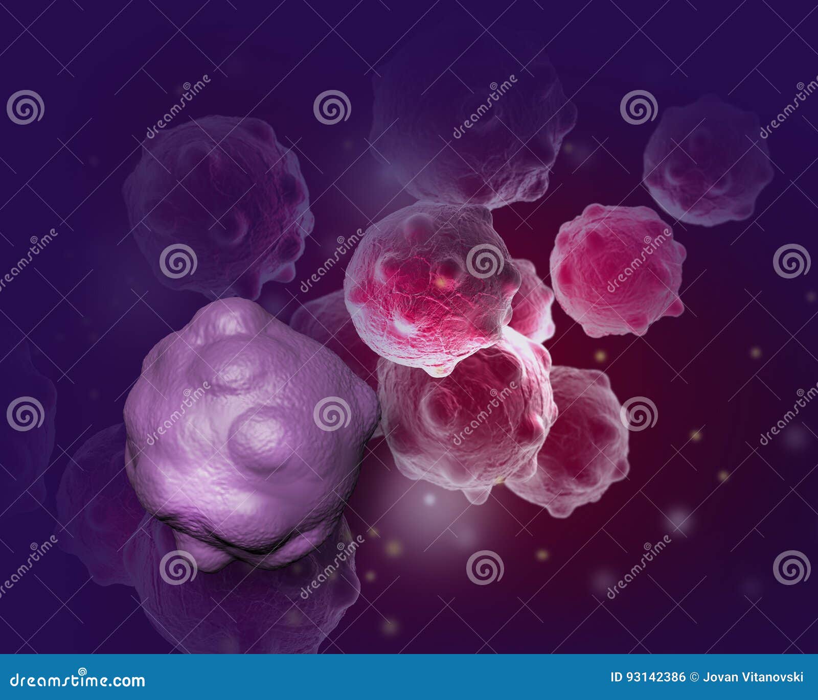 Cancer cells in human body stock illustration. Illustration of anatomy ...