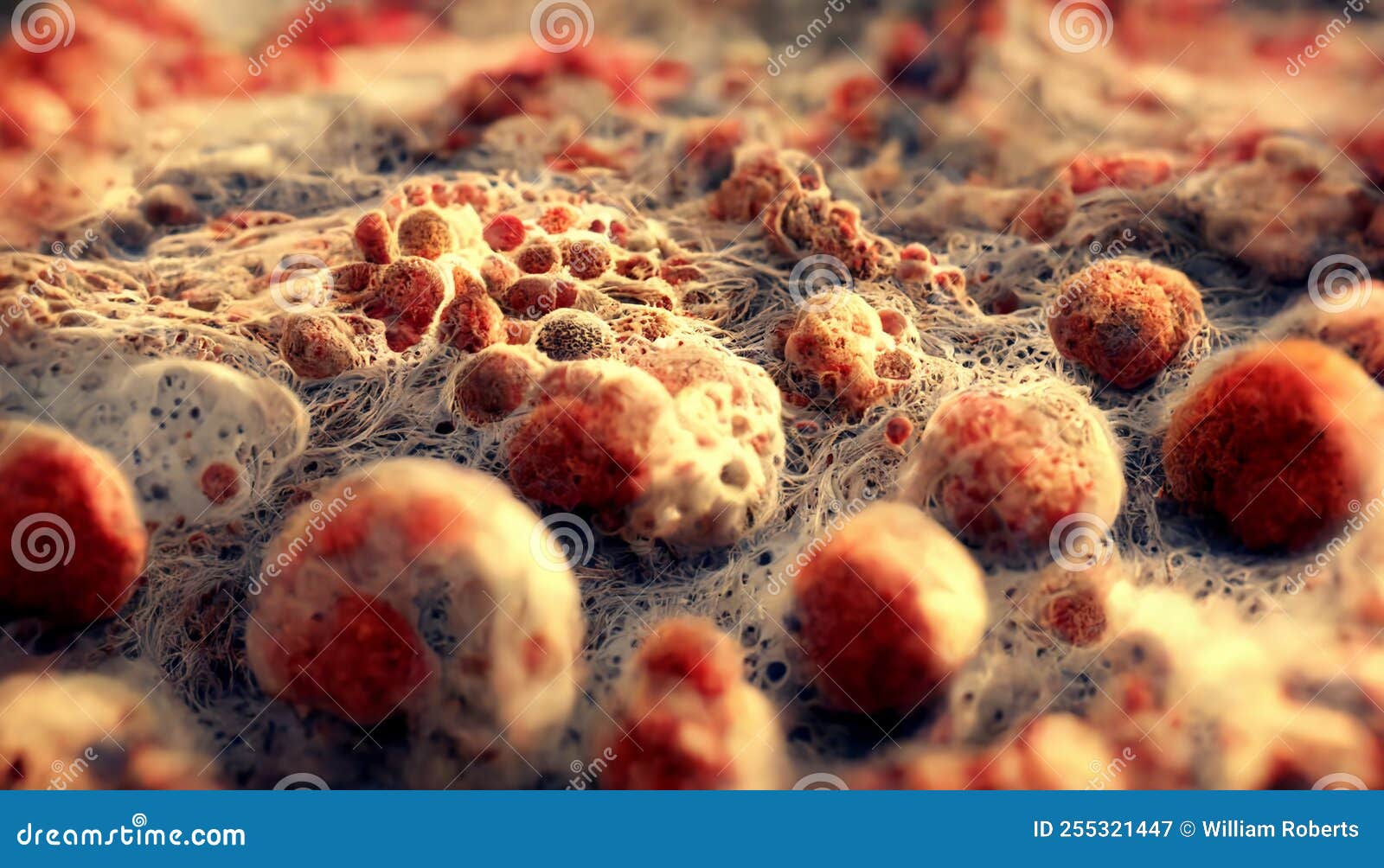 Cancer Cells on Tissue stock illustration. Illustration of upclose ...