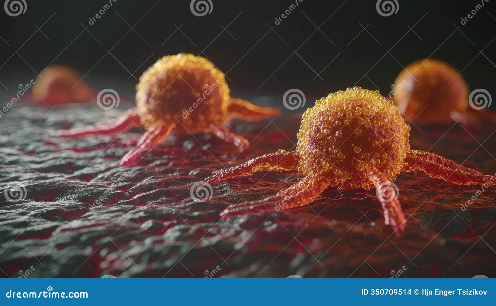 Cancer Cells Under Microscope 3D Visualization, Micro World Render ...