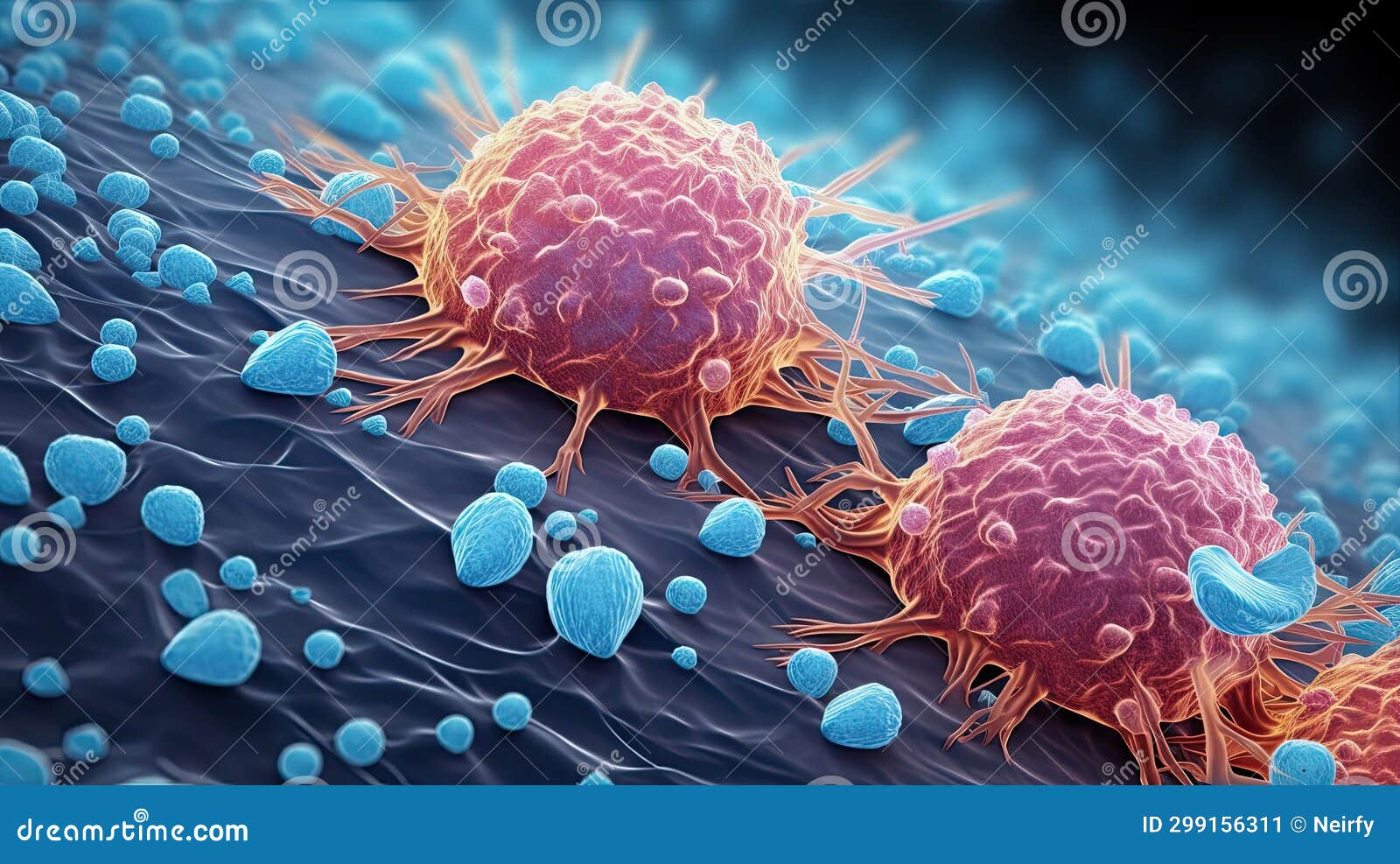 Cancer Cells Under Microscope Stock Image - Image of bacterium, cell ...
