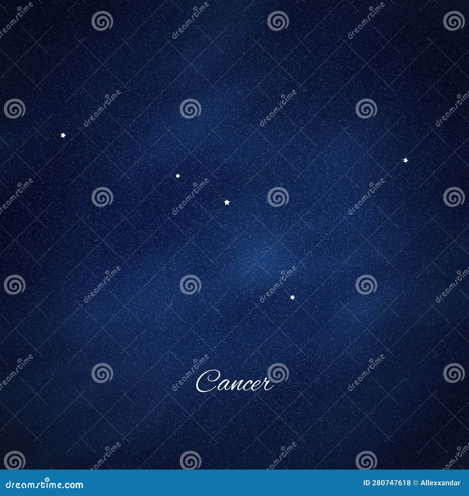 Cancer Constellation, Cluster of Stars, Crab Constellation Stock Photo ...