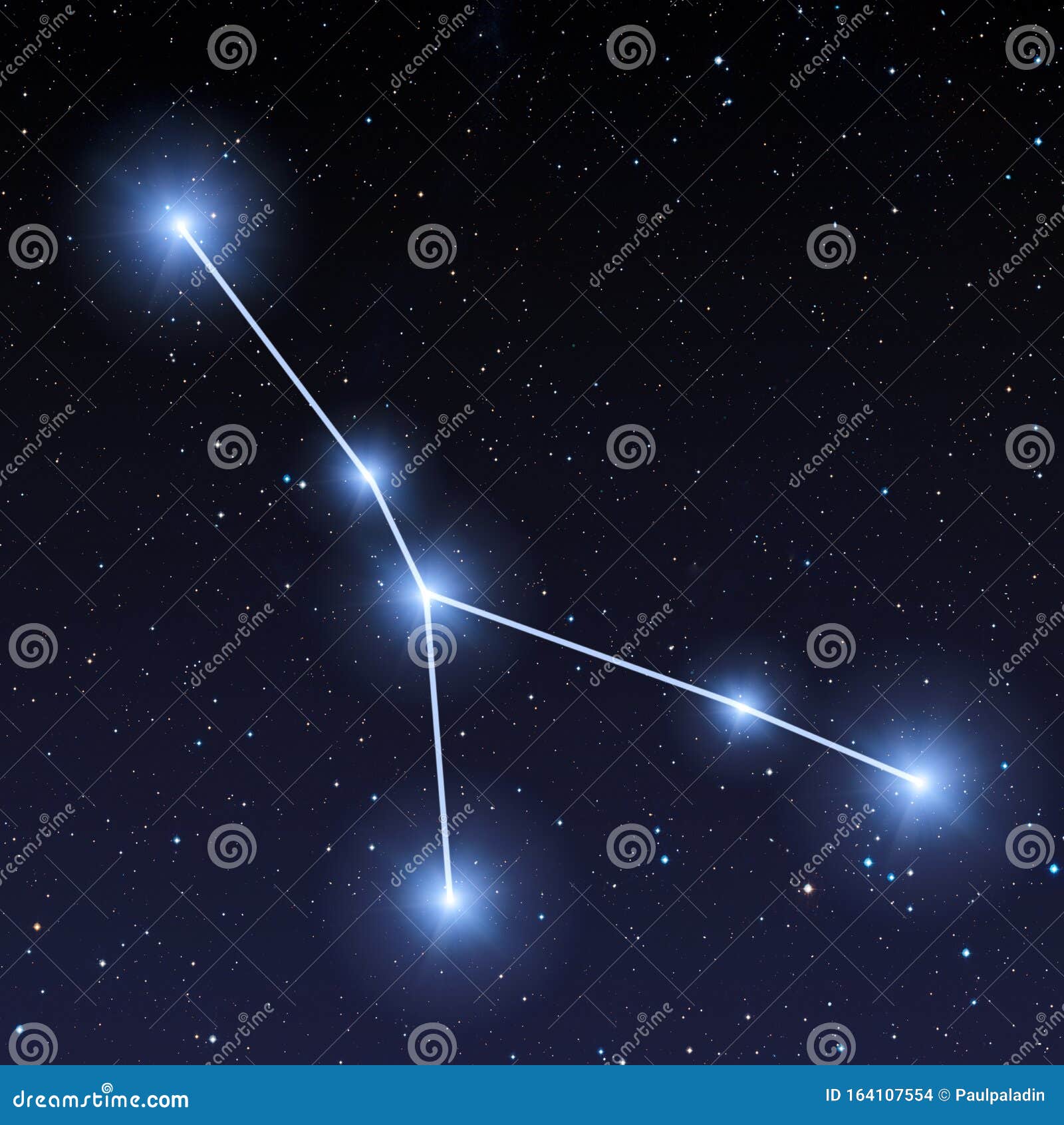 Cancer Constellation On A Purple Background. Schematic Representation ...