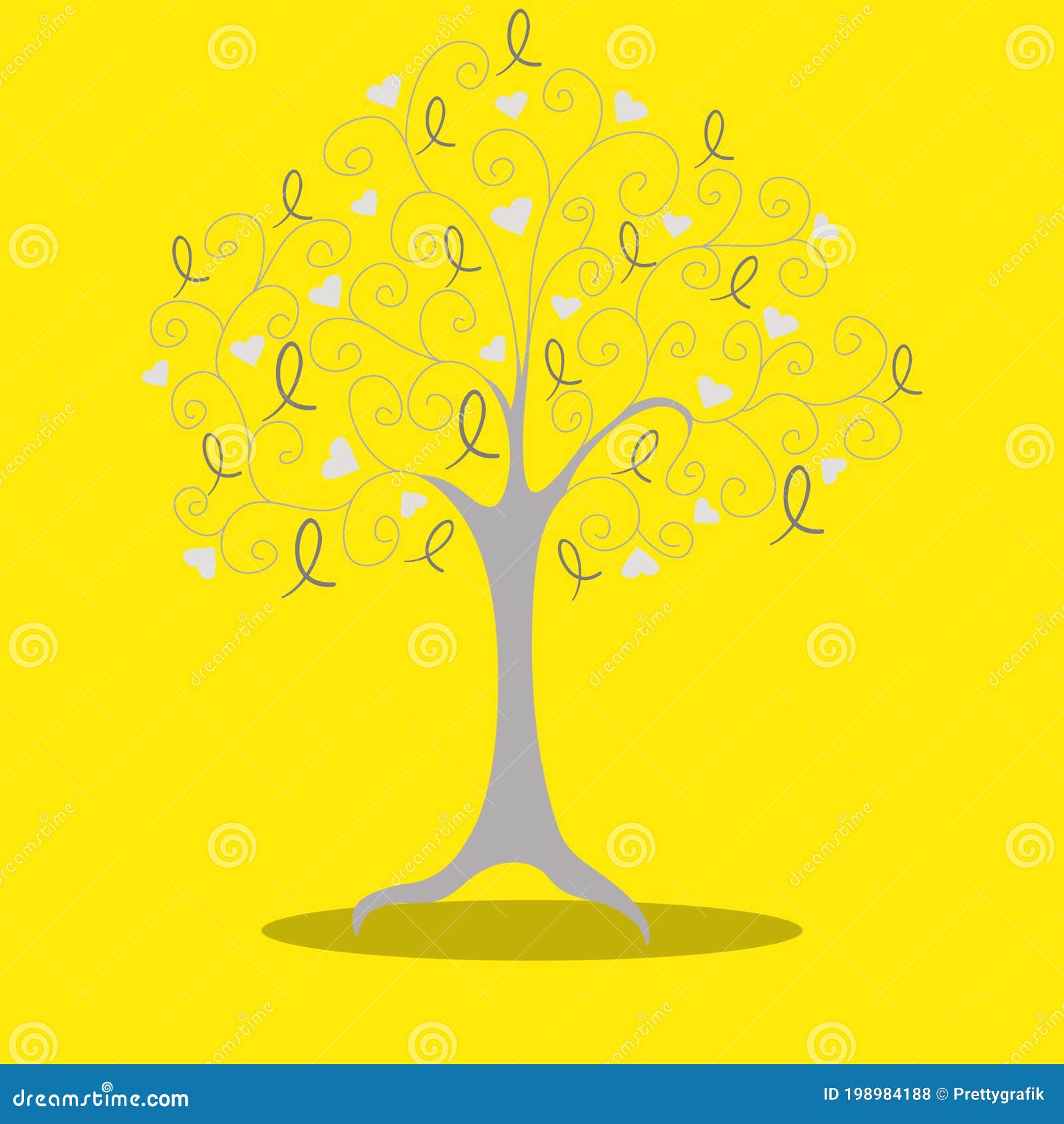Cancer courage tree 05 stock vector. Illustration of cartoon - 198984188