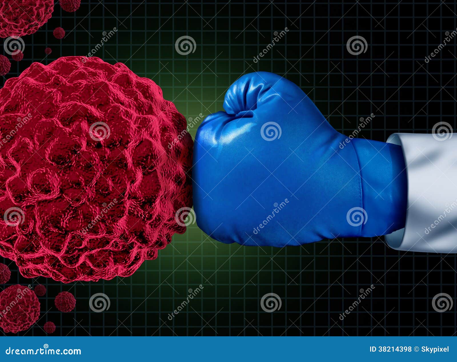 Cancer Fight stock illustration. Illustration of fist - 38214398