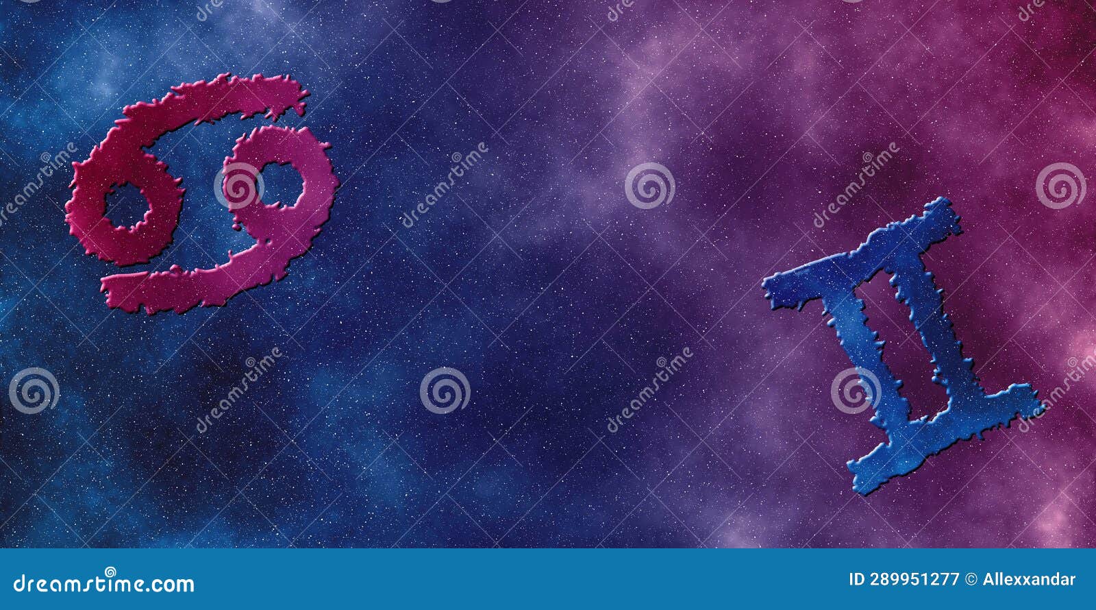 Cancer and Gemini Compatibility Stock Illustration - Illustration of ...
