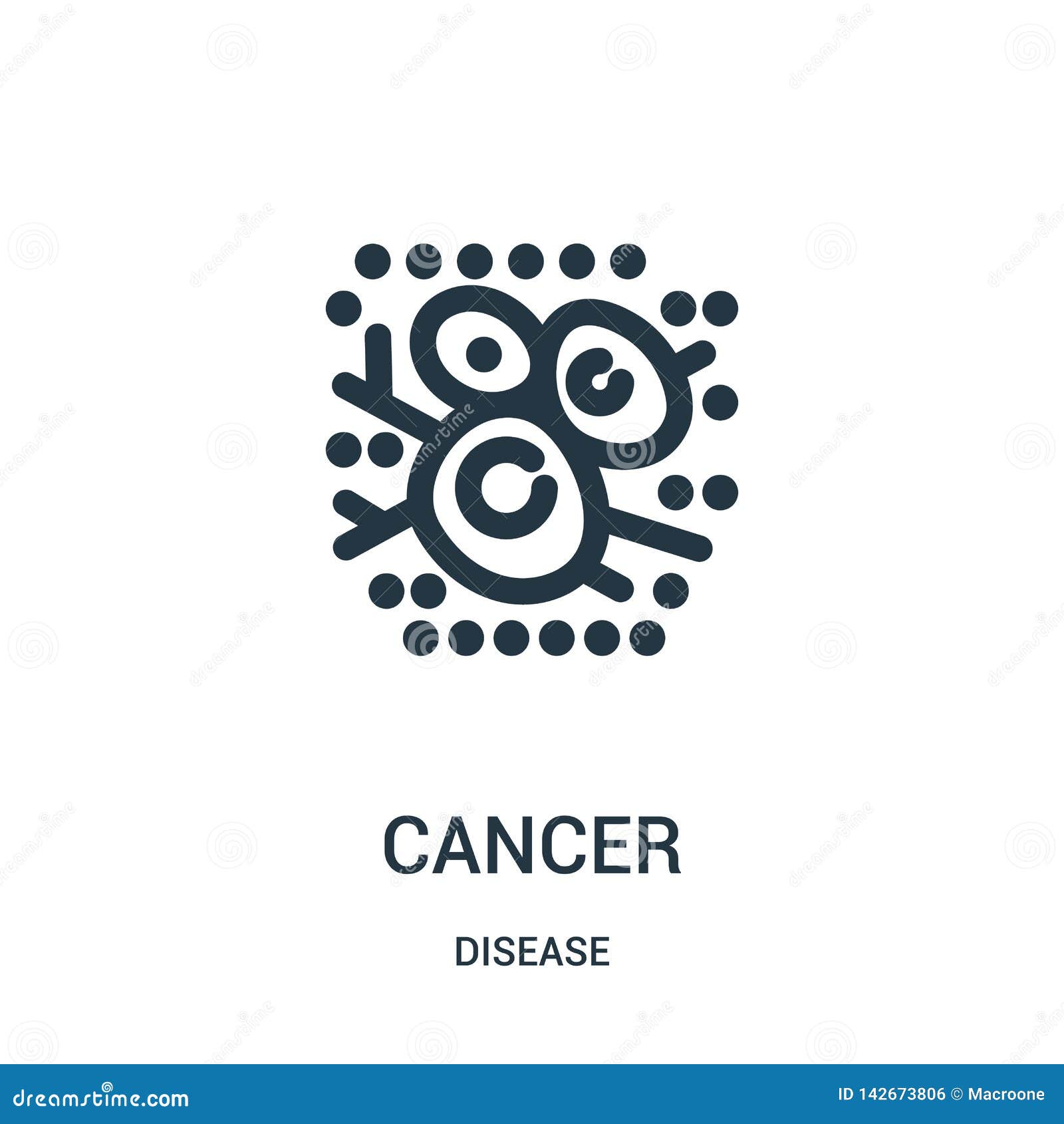 Cancer Icon Vector From Disease Collection Thin Line Cancer Outline