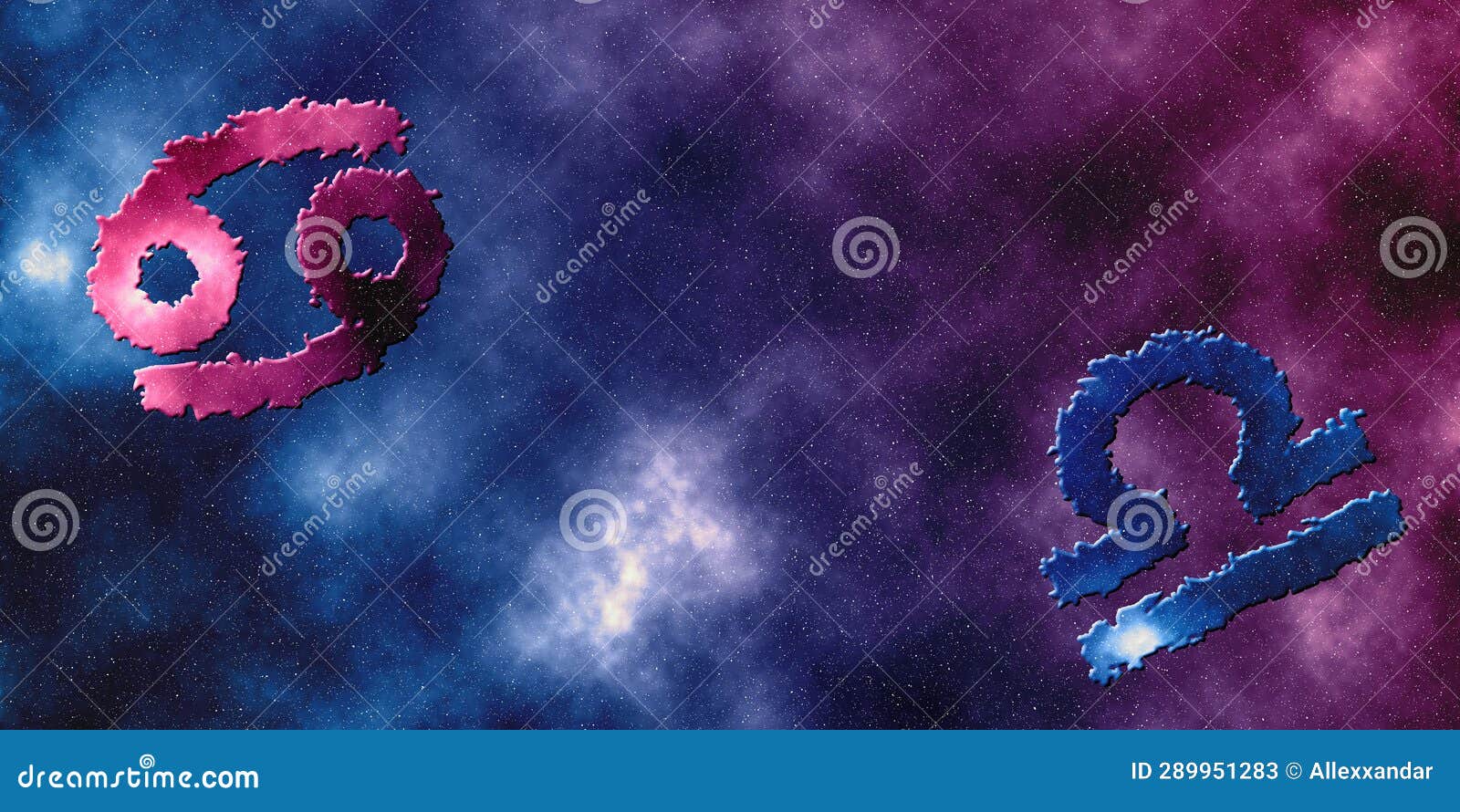 Cancer and Libra Compatibility Stock Illustration - Illustration of ...