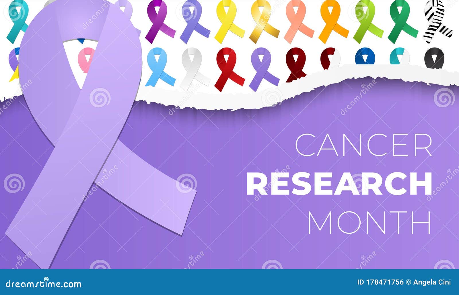Cancer Research Month Background Illustration Stock Vector ...