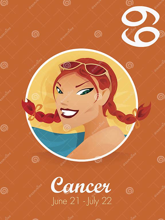 Cancer sign vector stock vector. Illustration of horoscope - 18525965