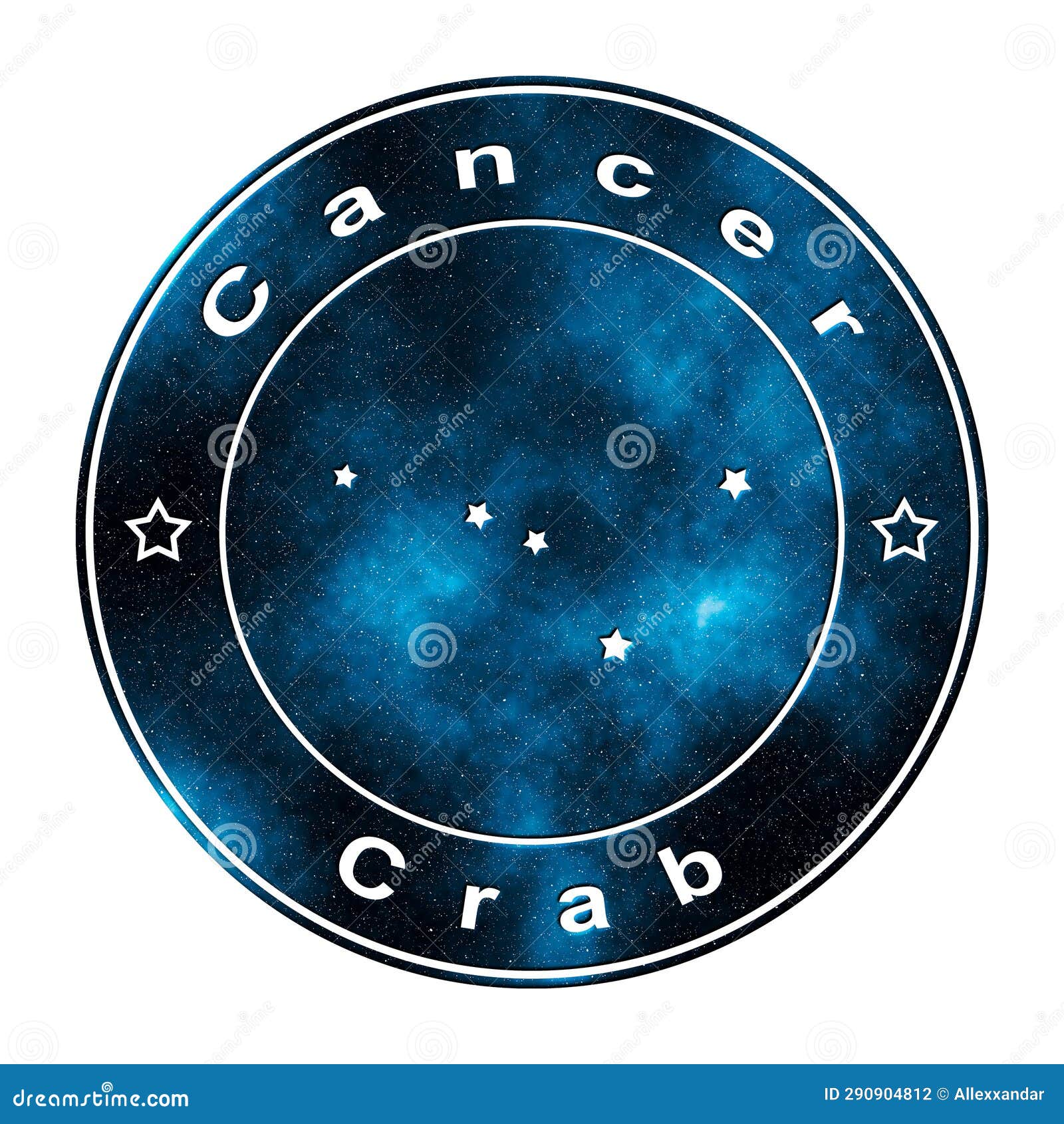 Cancer Star Sign Crayfish Astrological Symbol, Logo, Emblem. Thin Line ...