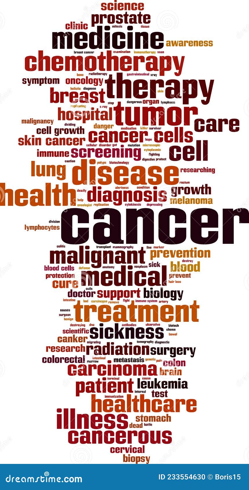 Cancer word cloud stock vector. Illustration of chemo - 233554630