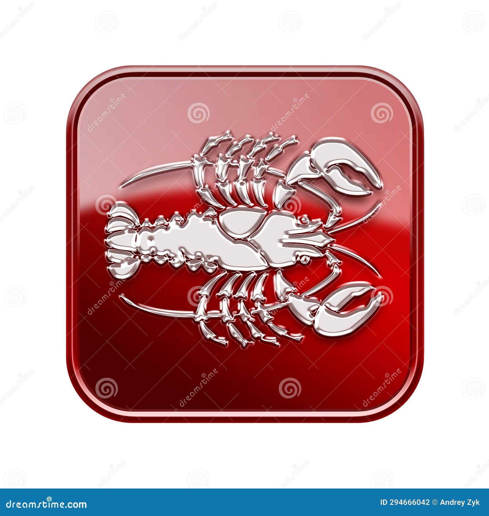 Cancer Zodiac Sign. Abstract Night Sky Background. Cancer Icon On Blue ...