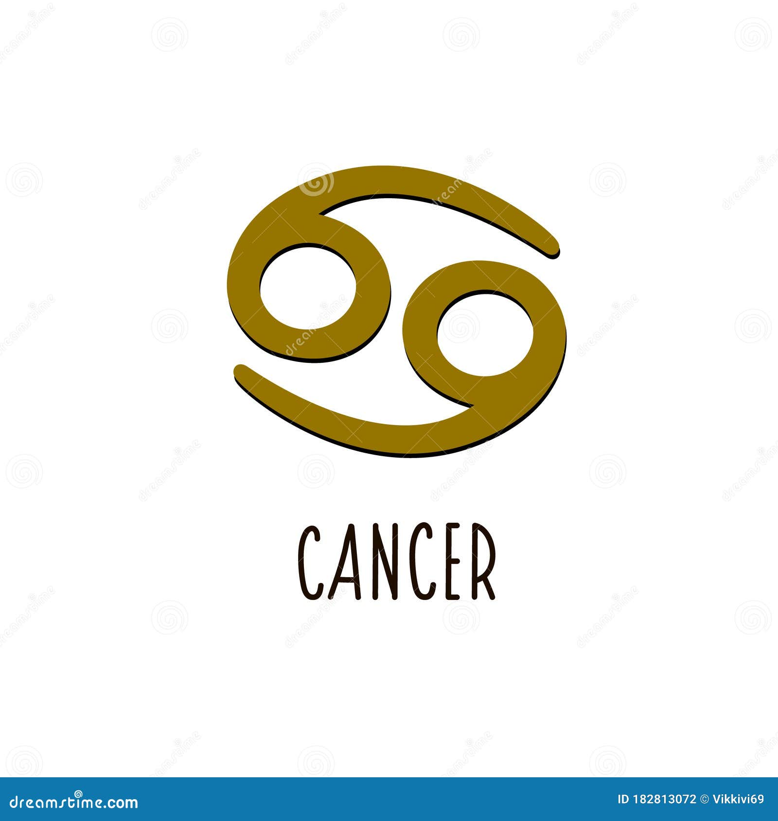 Cancer Zodiac Sign. Vector Zodiac Sign Cancer Stock Vector ...