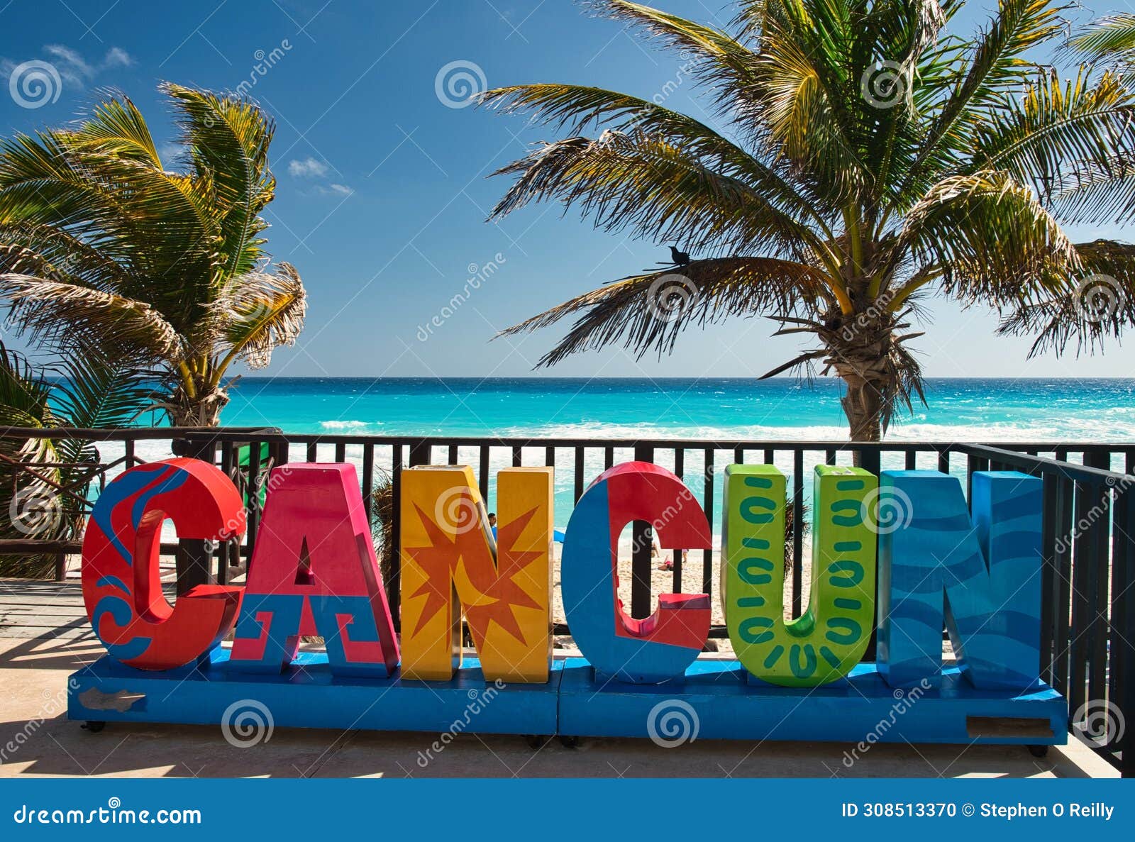 Cancun Mexico Blue Skys Sun and Sea Stock Photo - Image of mexico, blue ...