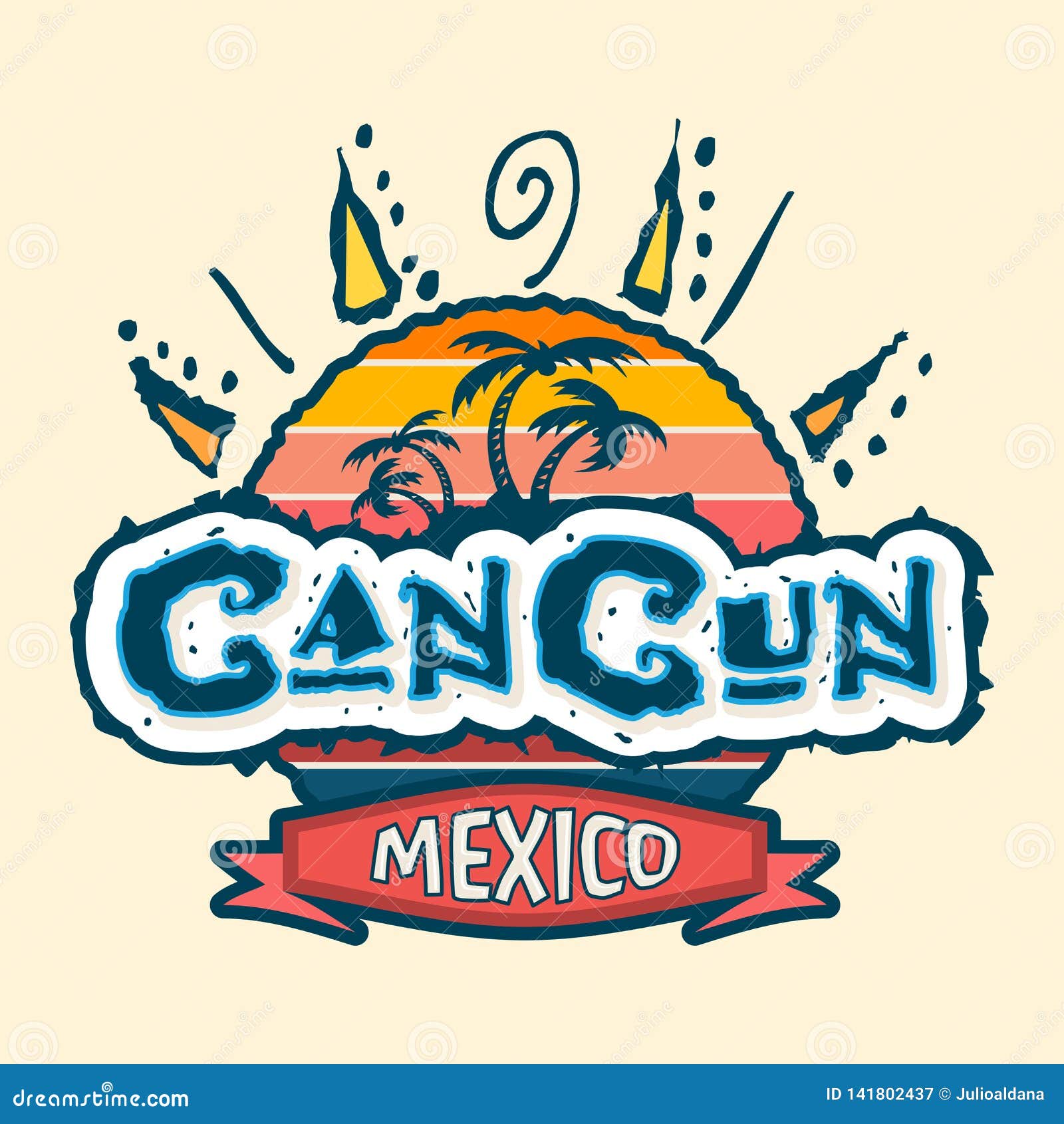 Cancun Mexico. City Skyline. Silhouette City. Design Vector. Famous ...
