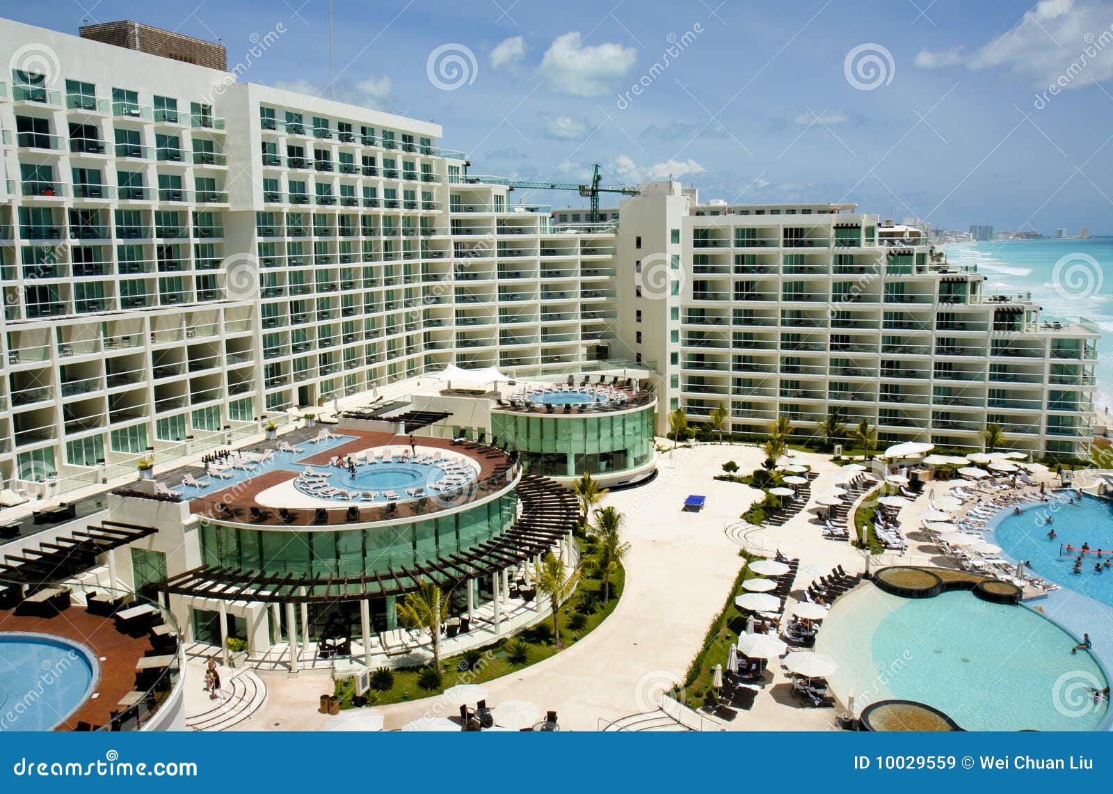 Cancun resort aerial view stock image. Image of ocean - 10029559