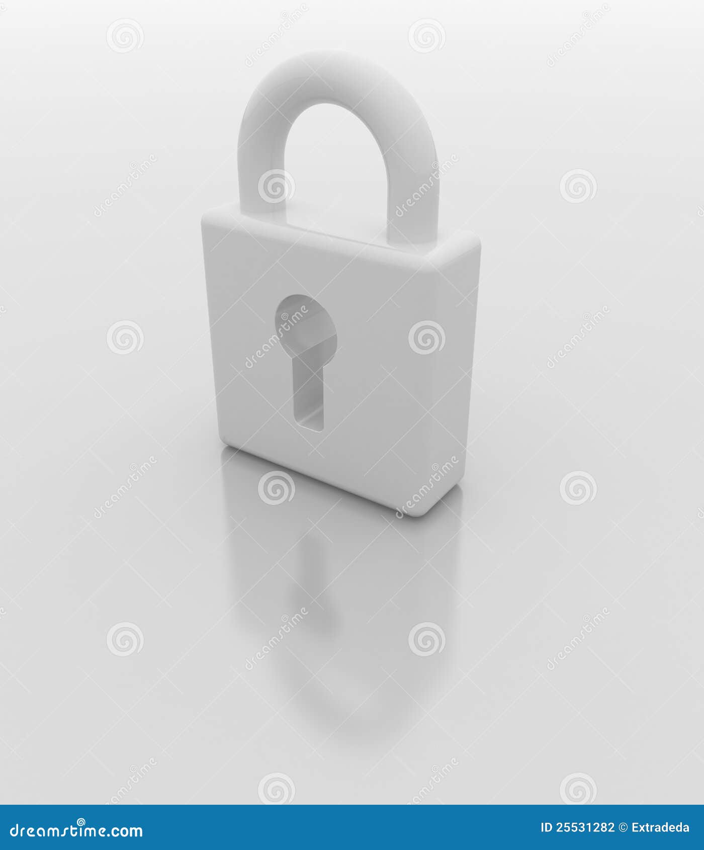 Candado blanco stock de ilustración. Ilustración de selectivo - 25531282