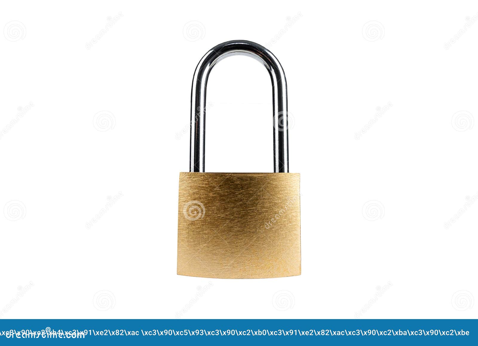 Candado De Oro De Candado Aislado En Fondo Blanco Foto de archivo ...