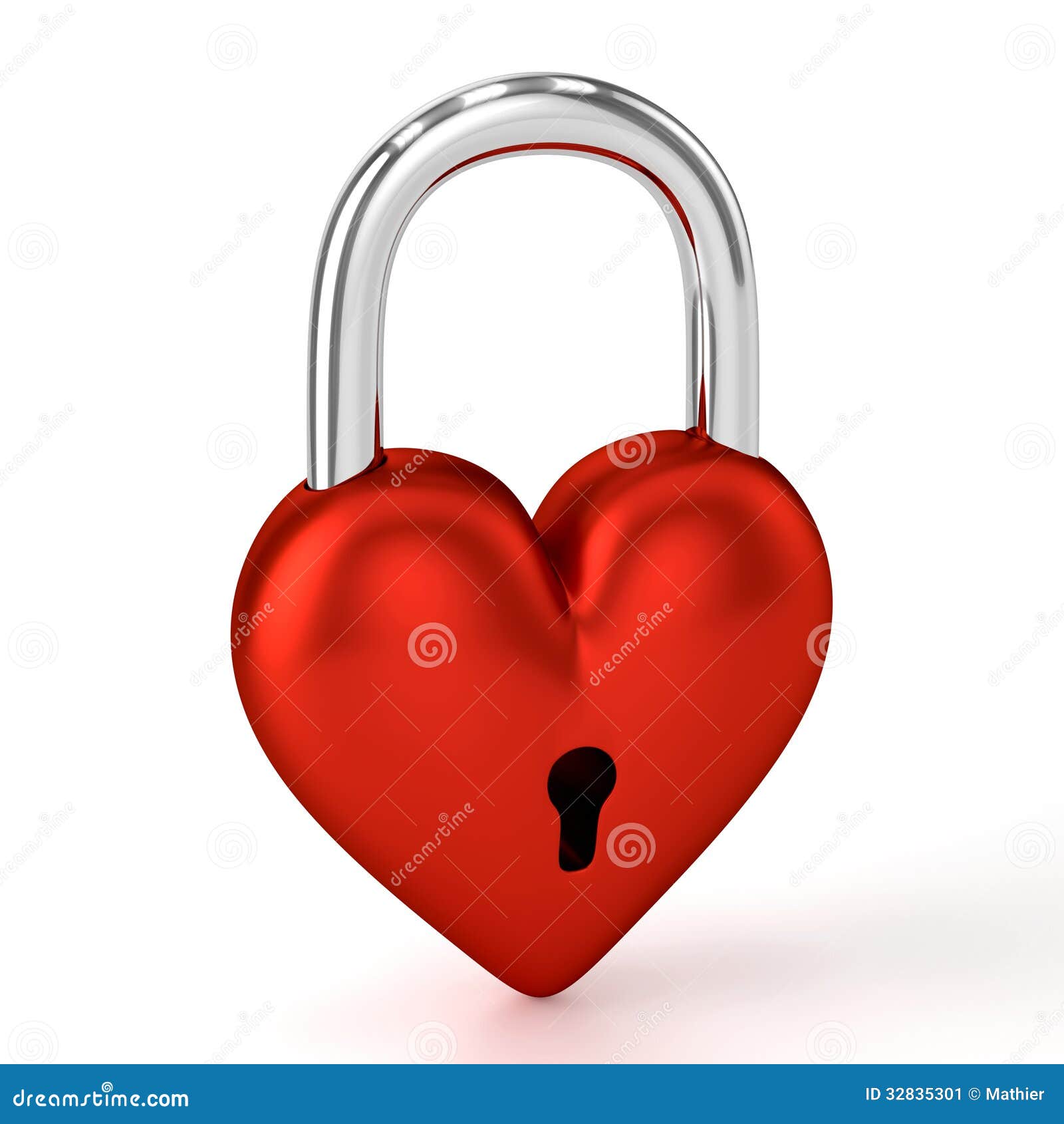 Candado del corazón 3D stock de ilustración. Ilustración de forma ...