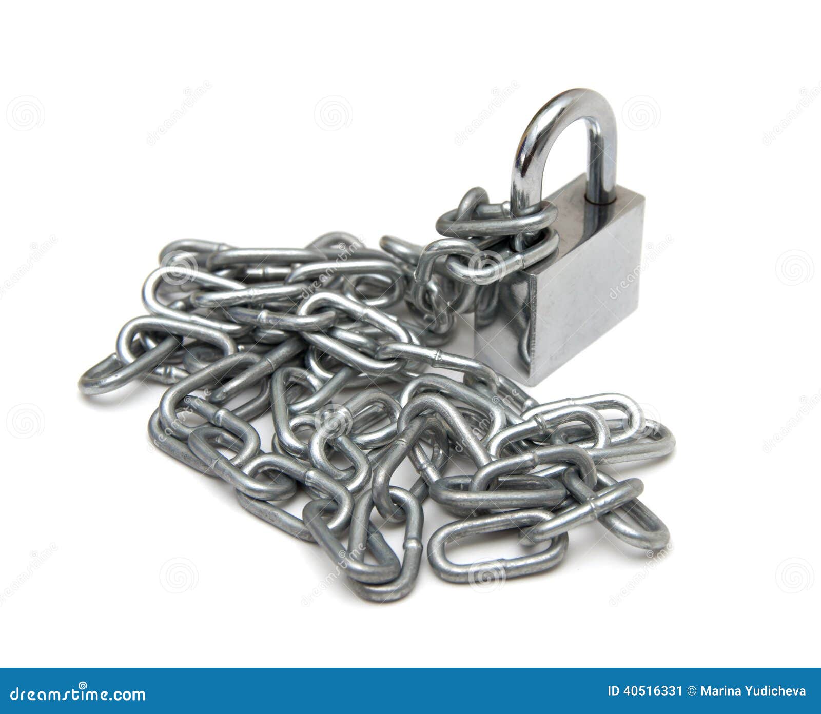 Candado y cadena imagen de archivo. Imagen de confianza - 40516331