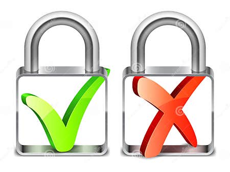 Candados Con Símbolos De Control Ilustración del Vector - Ilustración ...