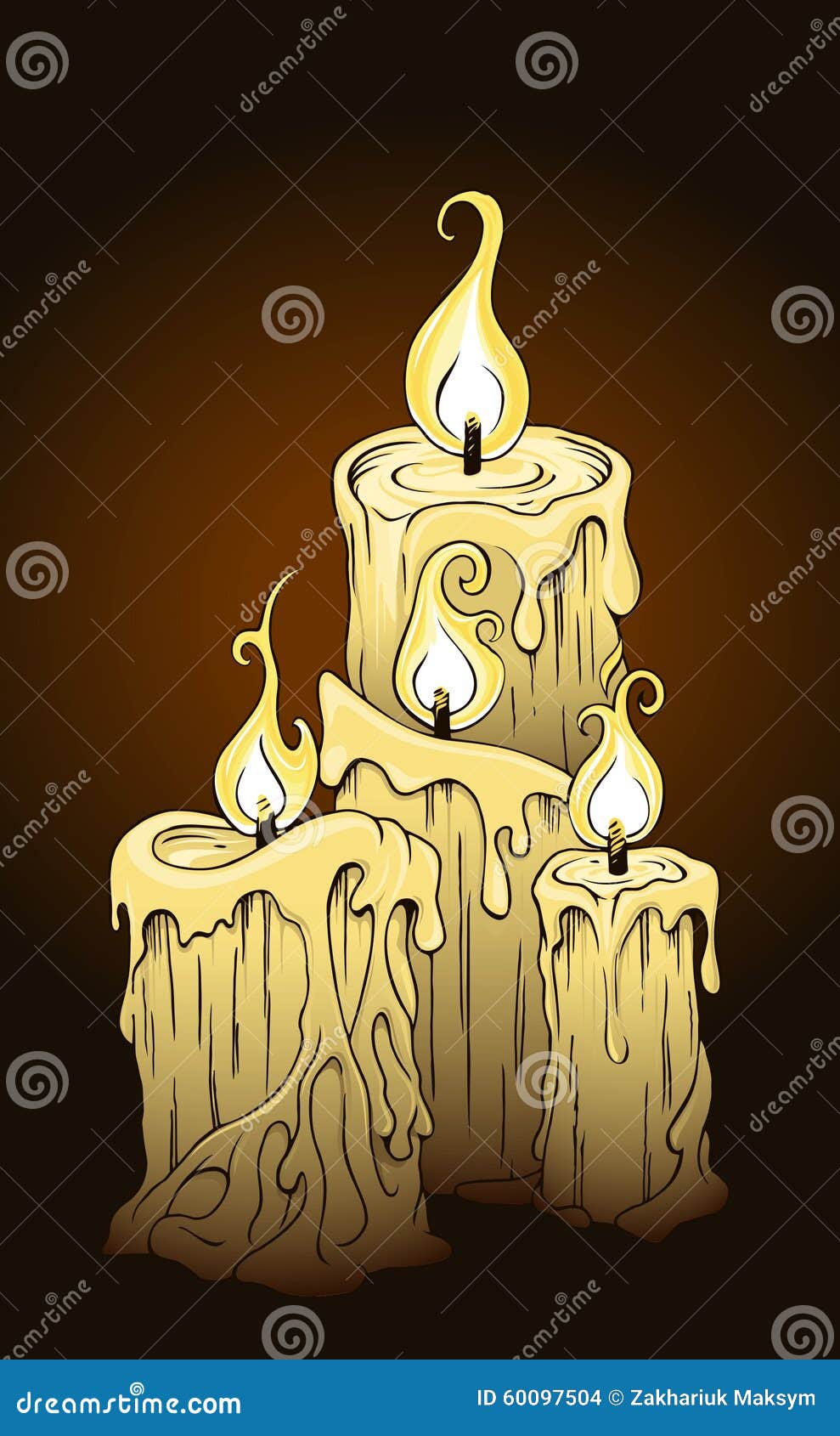 Candela illustrazione vettoriale. Illustrazione di chiesa - 60097504