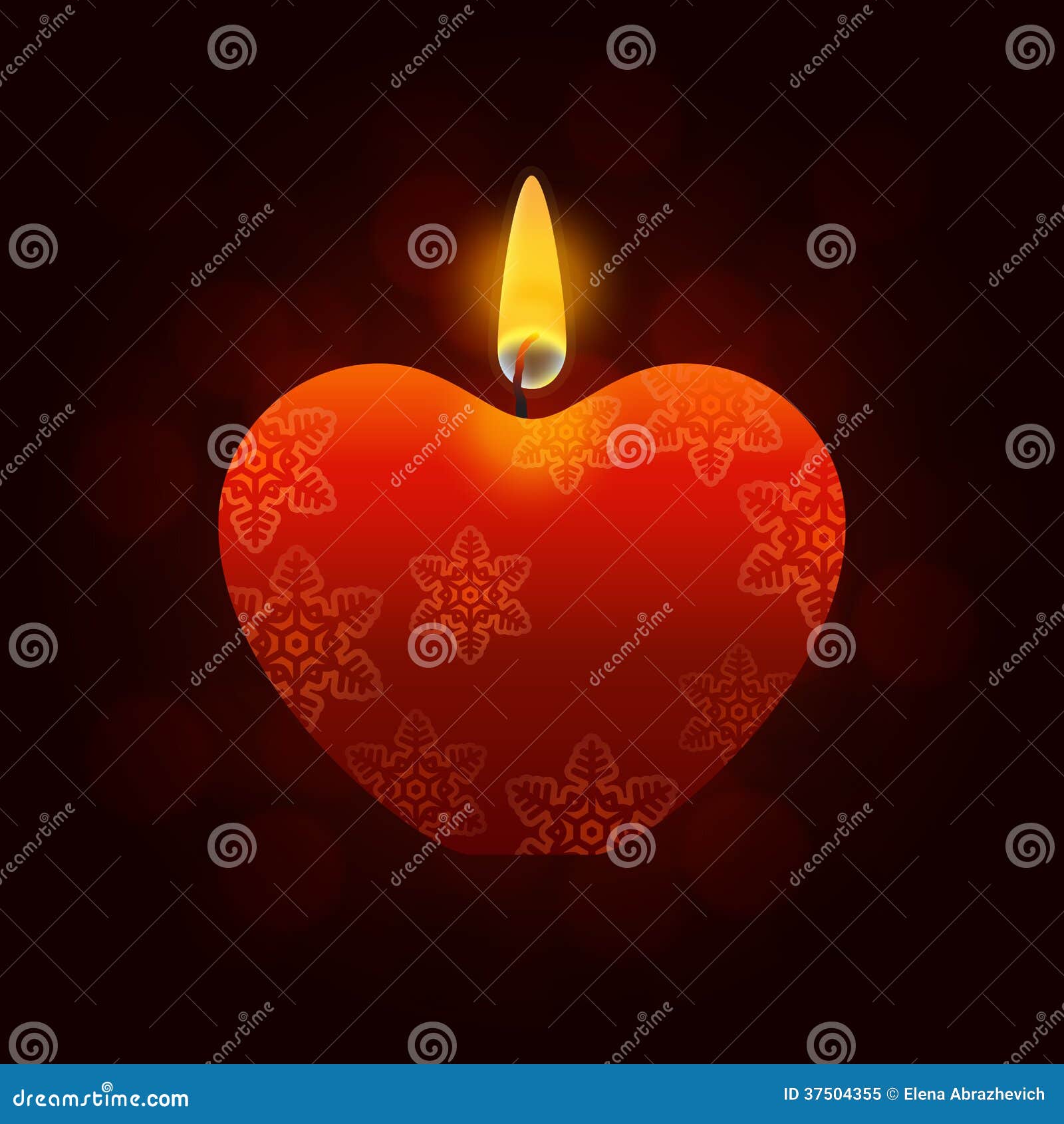 Candela accesa decorativa illustrazione vettoriale. Illustrazione di ...