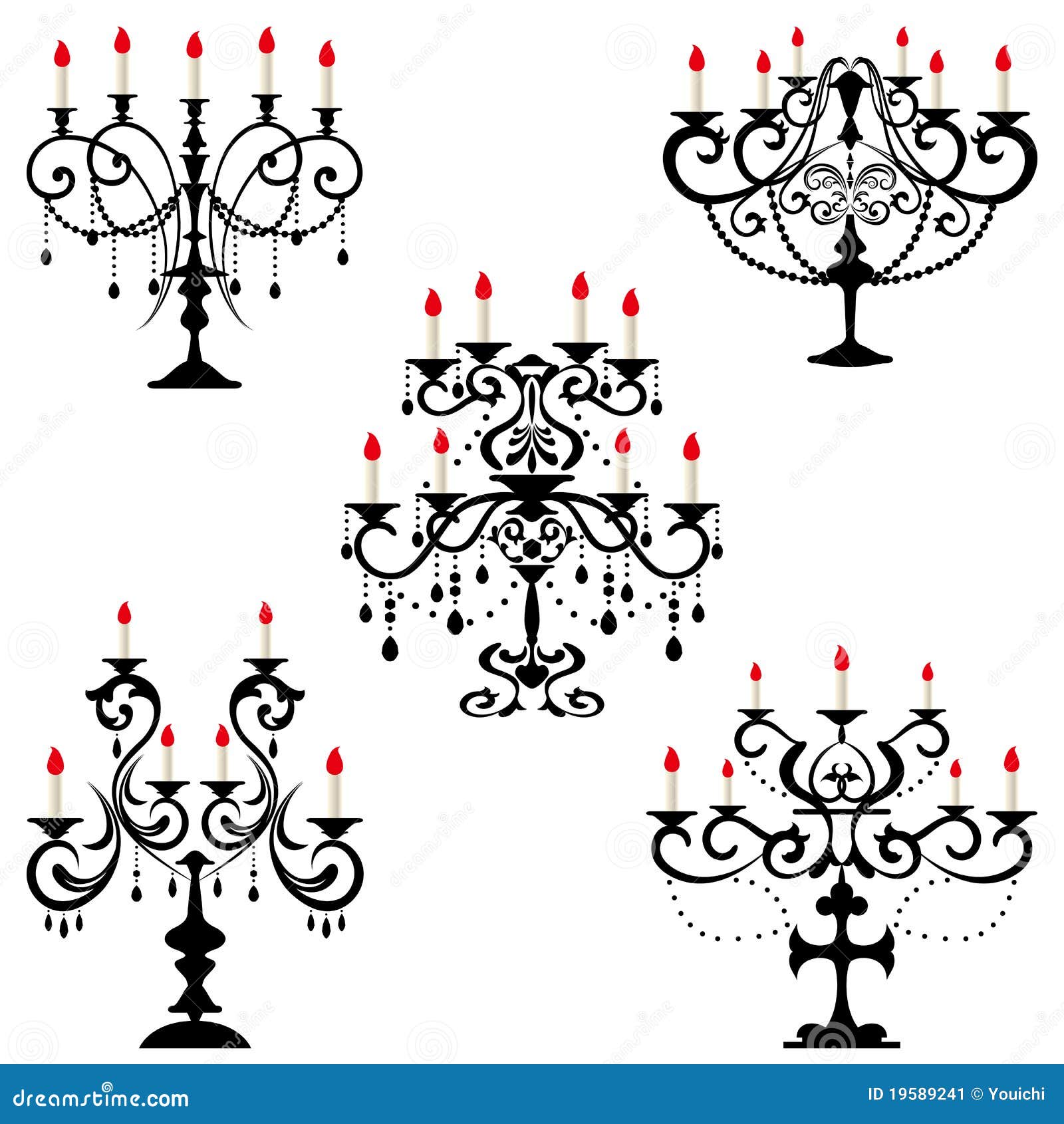 Candelabra stock vector. Illustration of isolated, switch - 19589241