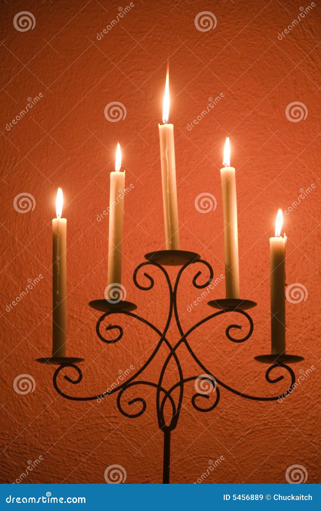 Candelabra stock image. Image of candle, frame, orange - 5456889