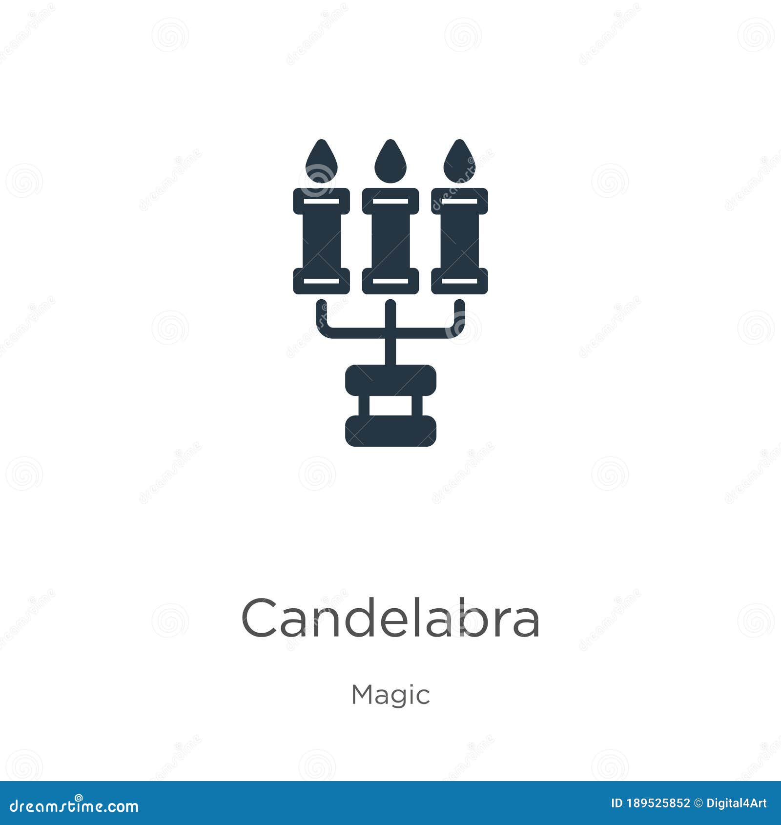 Candelabra Icon Vector. Trendy Flat Candelabra Icon from Magic ...